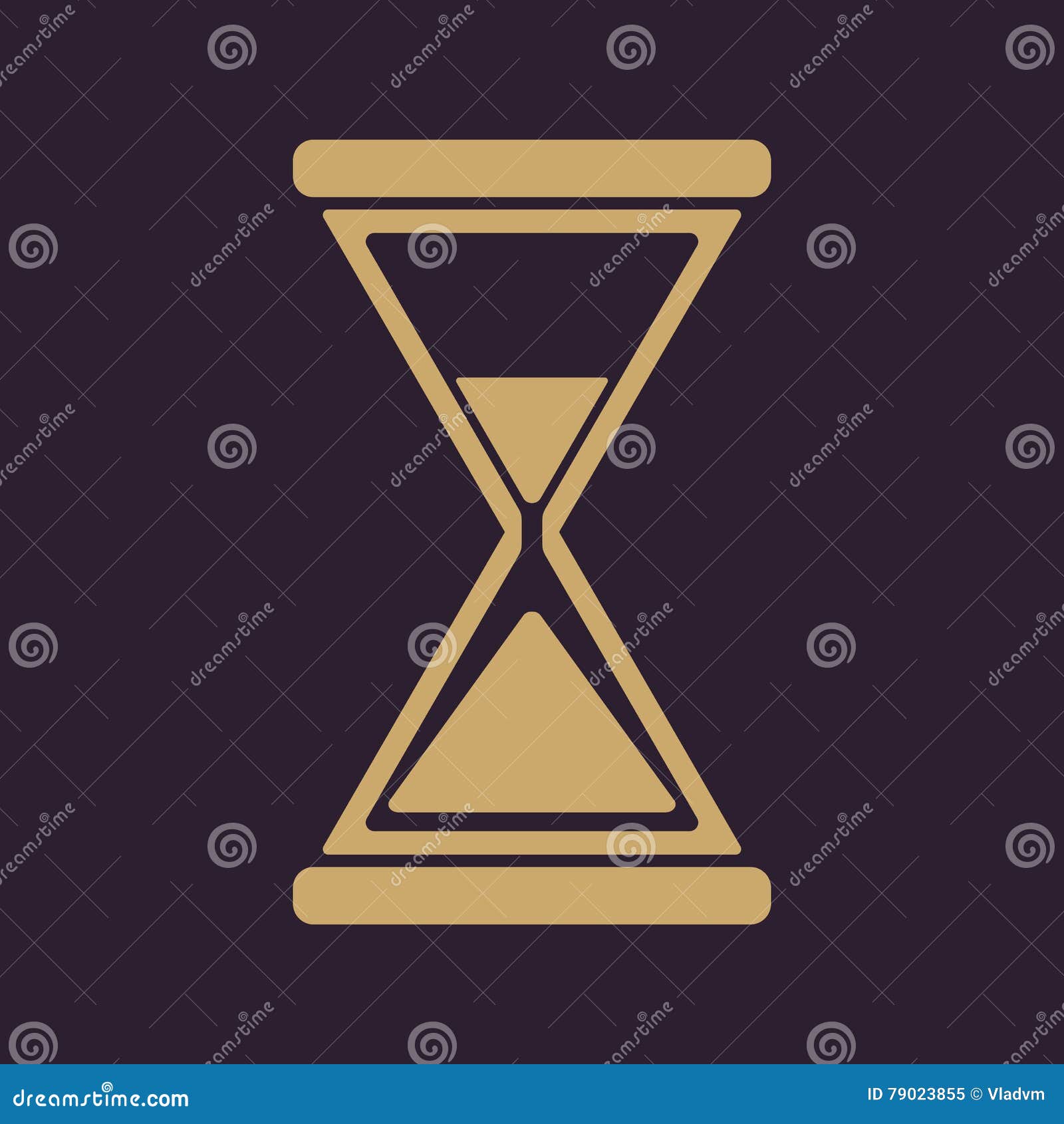 The Hourglass Icon. Clock Symbol Stock Illustration - Illustration of ...