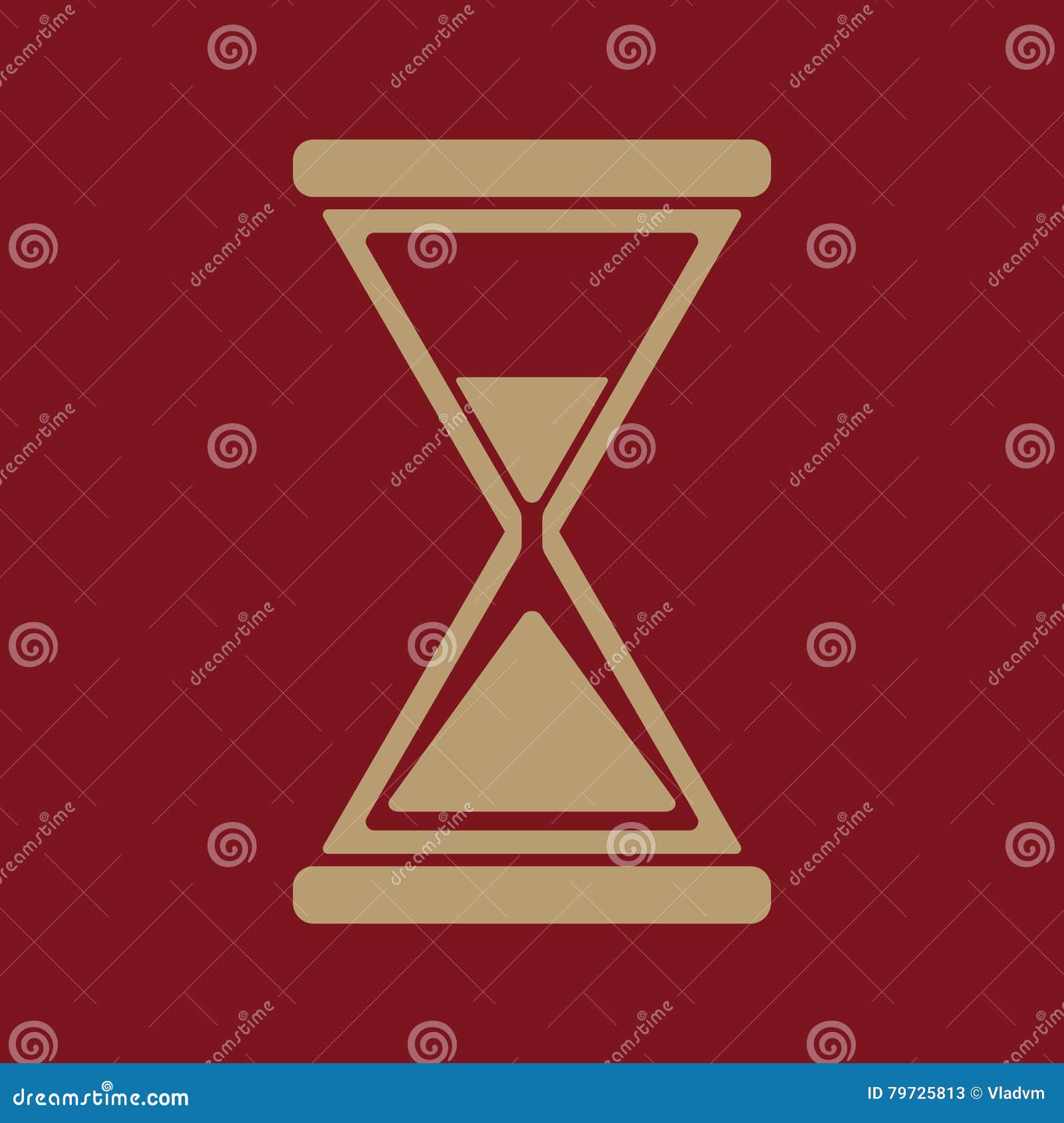 The Hourglass Icon. Clock Symbol Stock Vector - Illustration of ...
