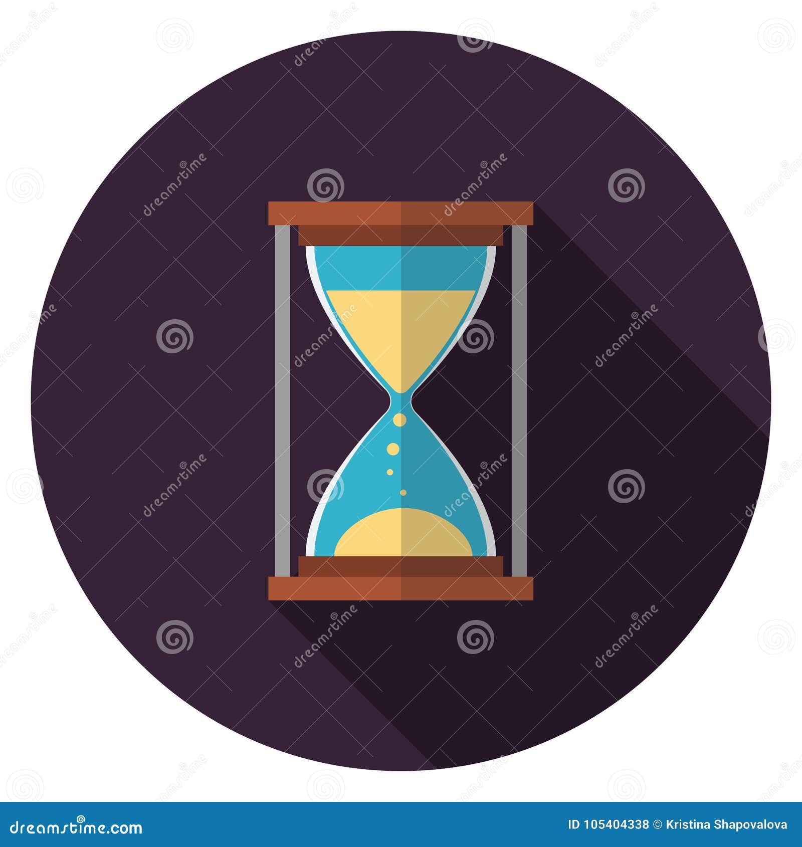 Hourglass Icon in Flat Design. Stock Illustration - Illustration of ...