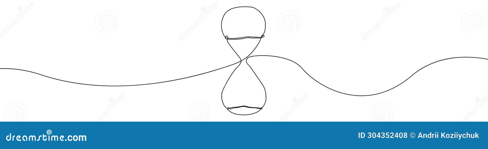 Hourglass Icon Line Continuous Drawing Vector. One Line Sand Time Icon ...