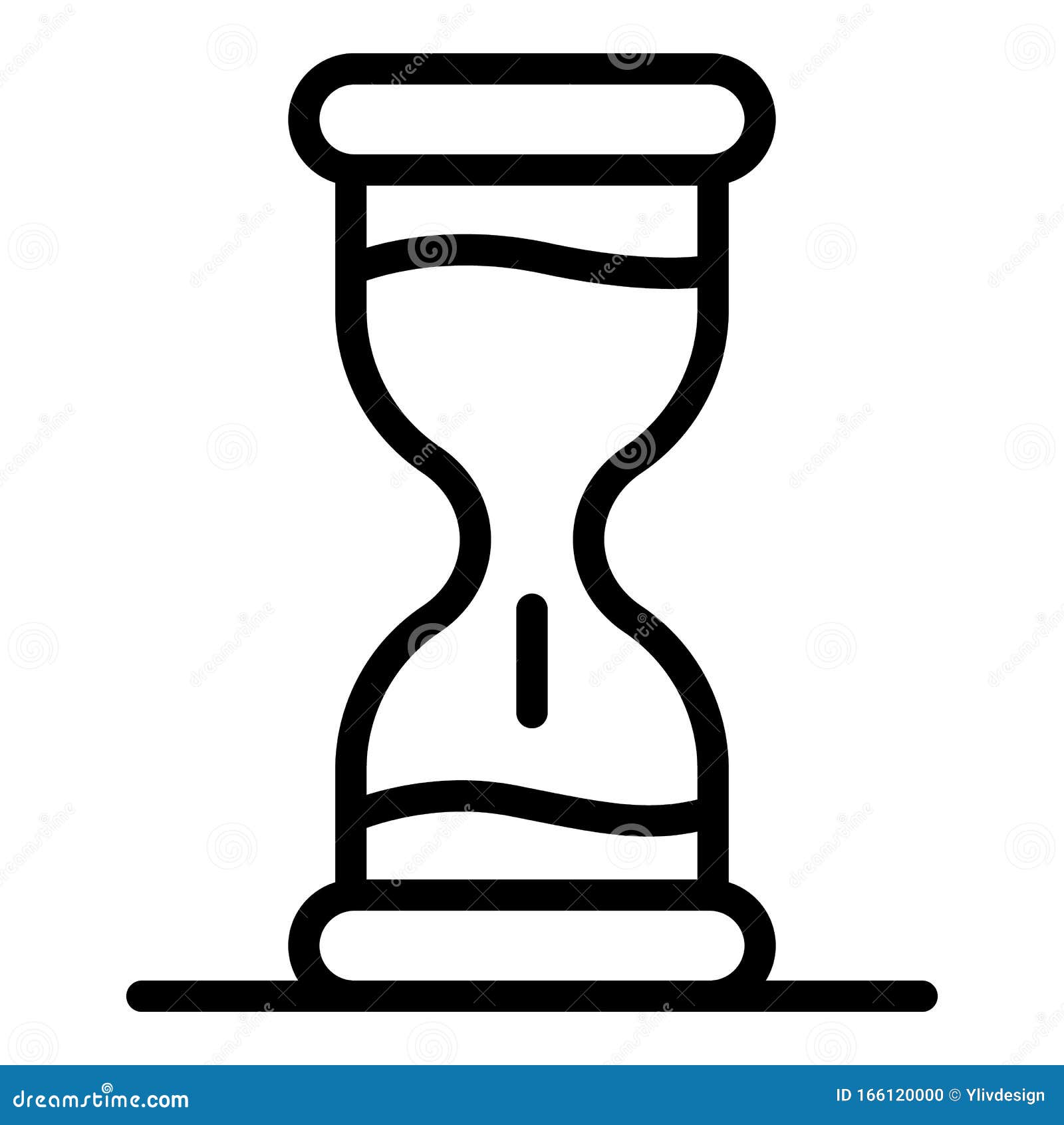 Hourglass Icon, Outline Style Stock Vector - Illustration of hourglass ...