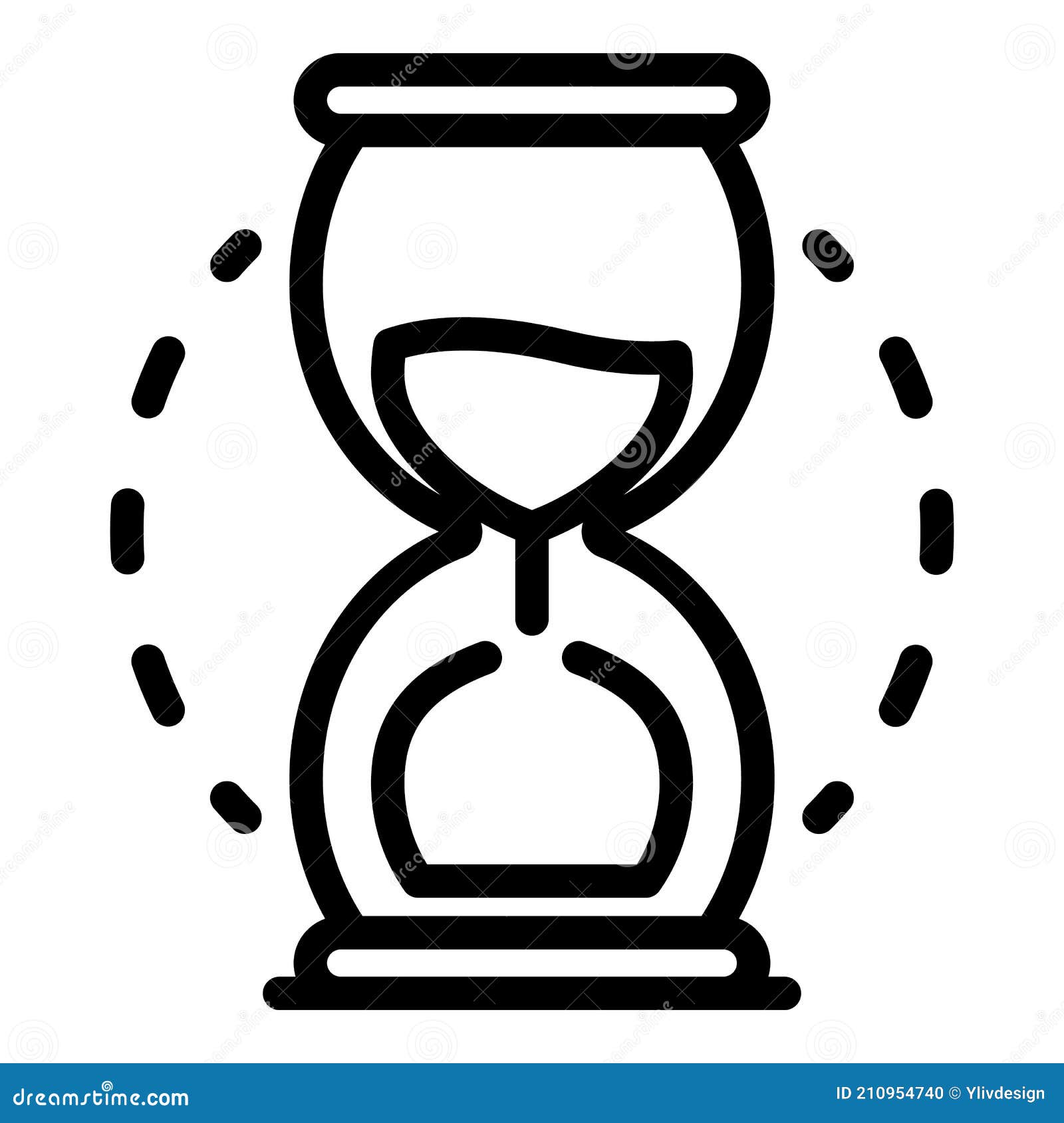 Hourglass Icon, Outline Style Stock Vector - Illustration of deadline ...
