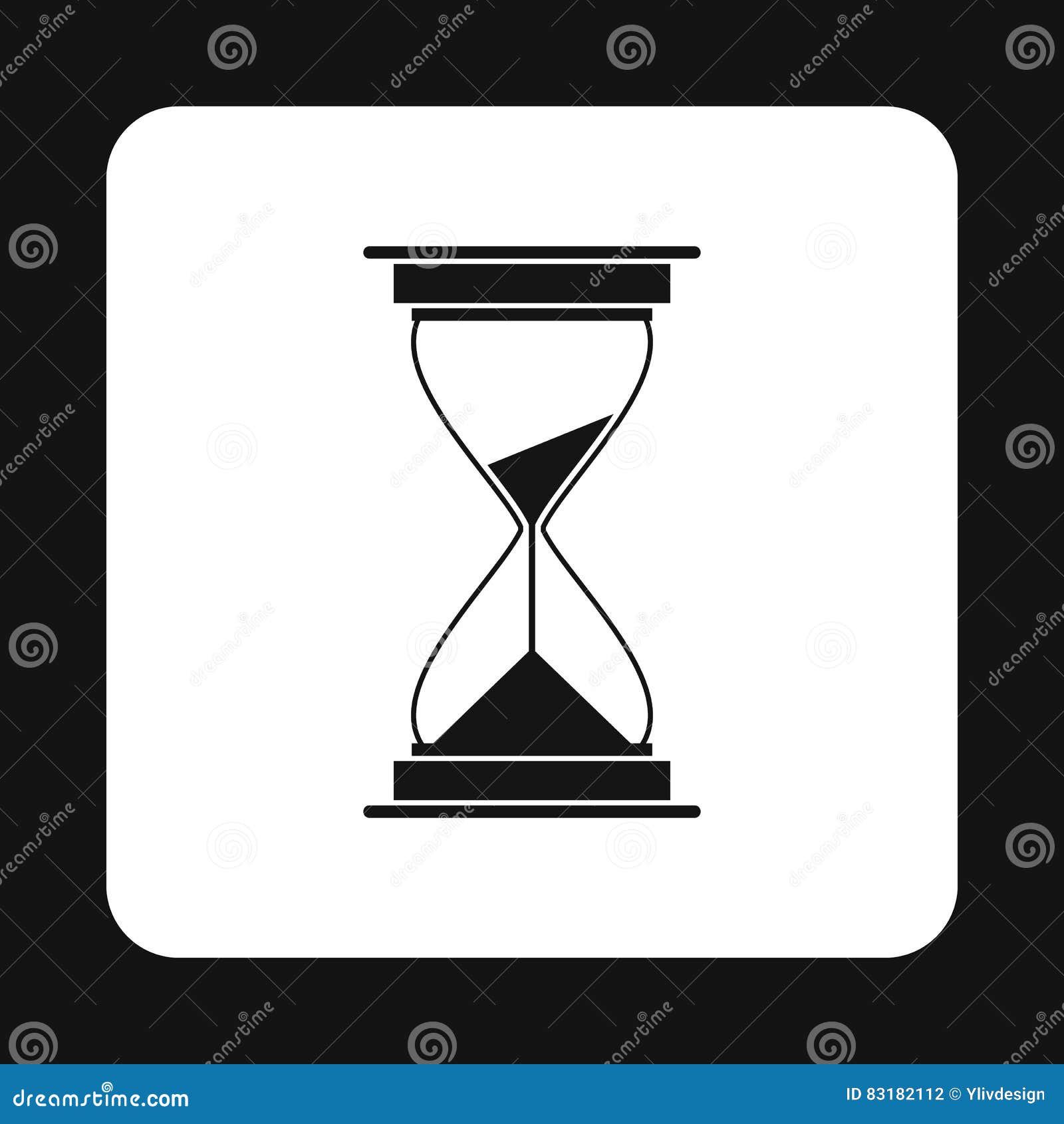 Hourglass Icon, Simple Style Stock Vector - Illustration of abstract ...
