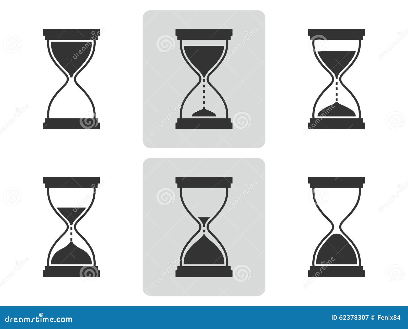 Hourglass Icons Set. Vector Illustration. Stock Vector - Illustration ...