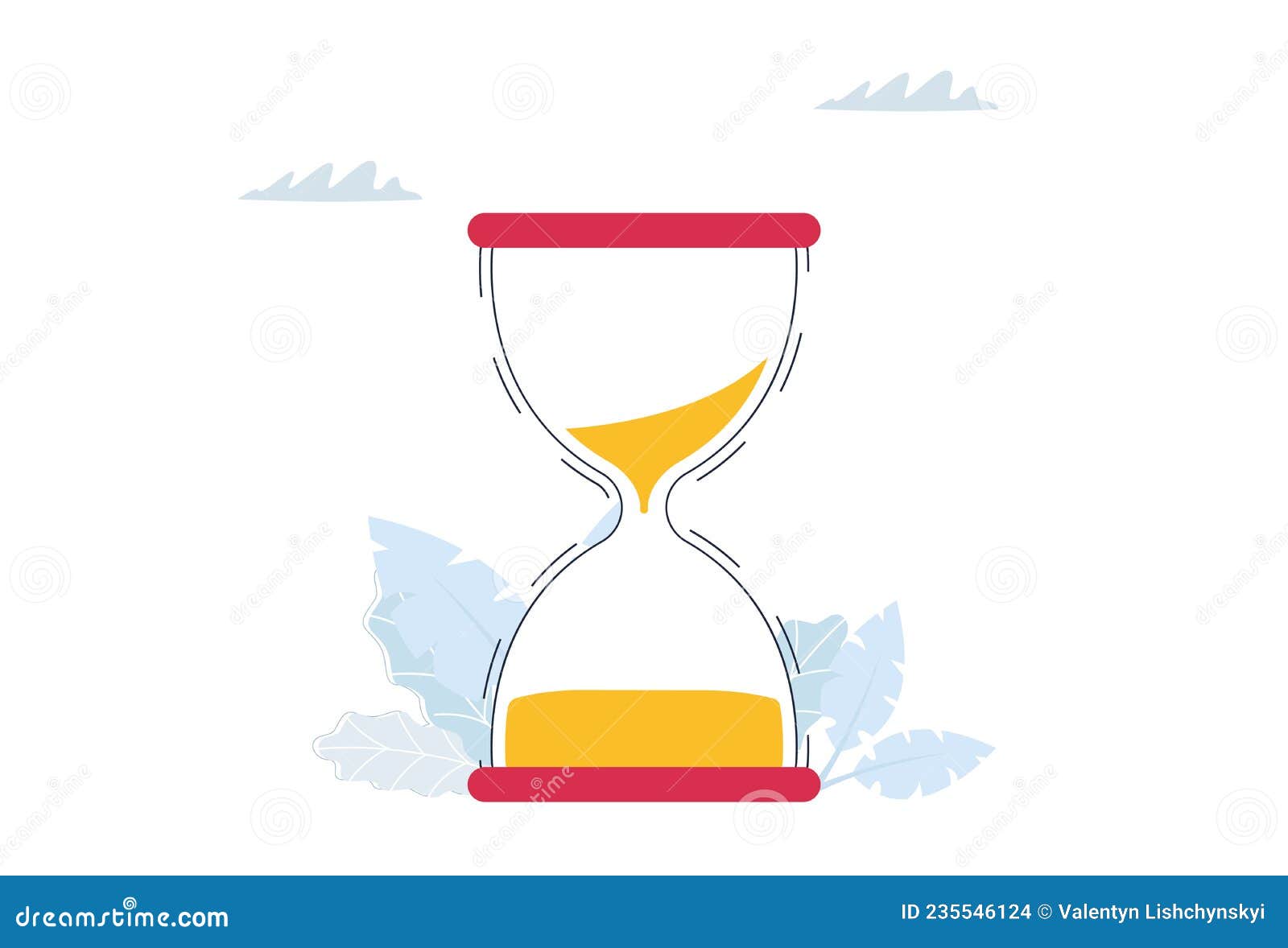 Hourglass Illustration. Vector Illustration Cartoon Design in Modern ...