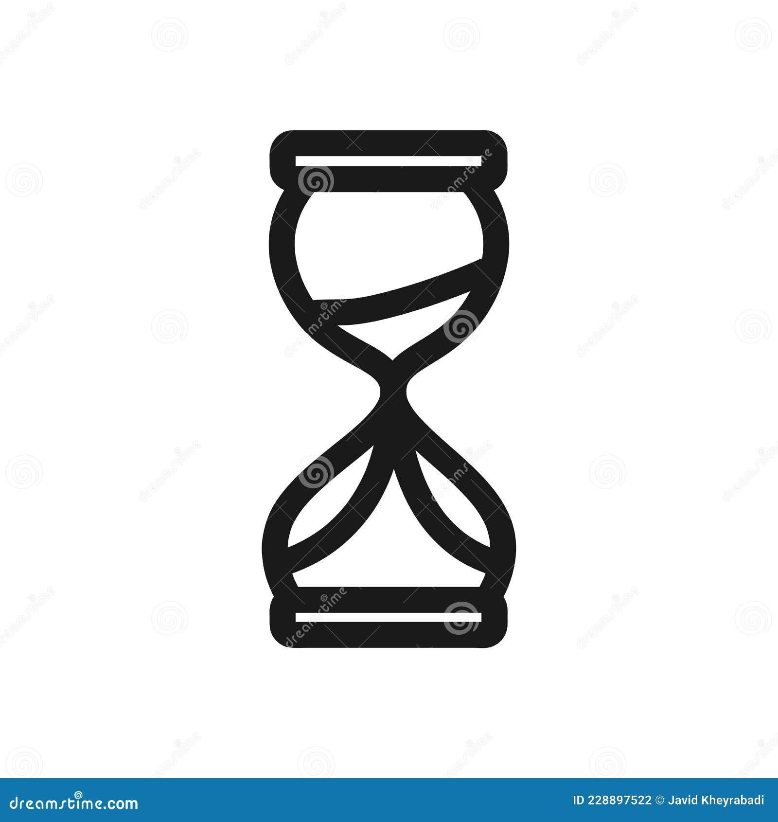 Hourglass Line Icon. Hourglass Isolated Simple Icon Stock Vector ...
