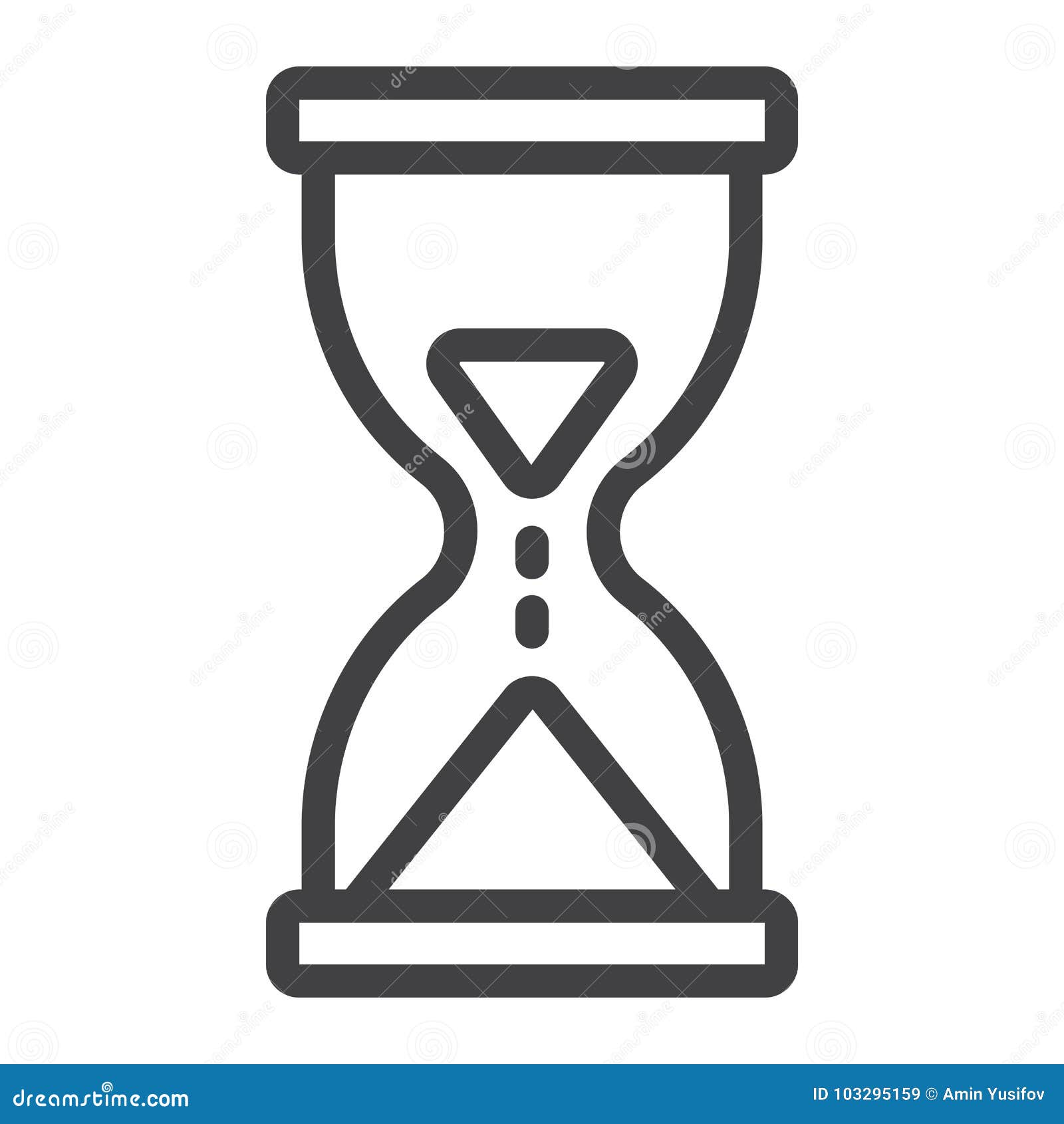 Hourglass Line Icon, Web and Mobile, Busy Sign Stock Vector ...