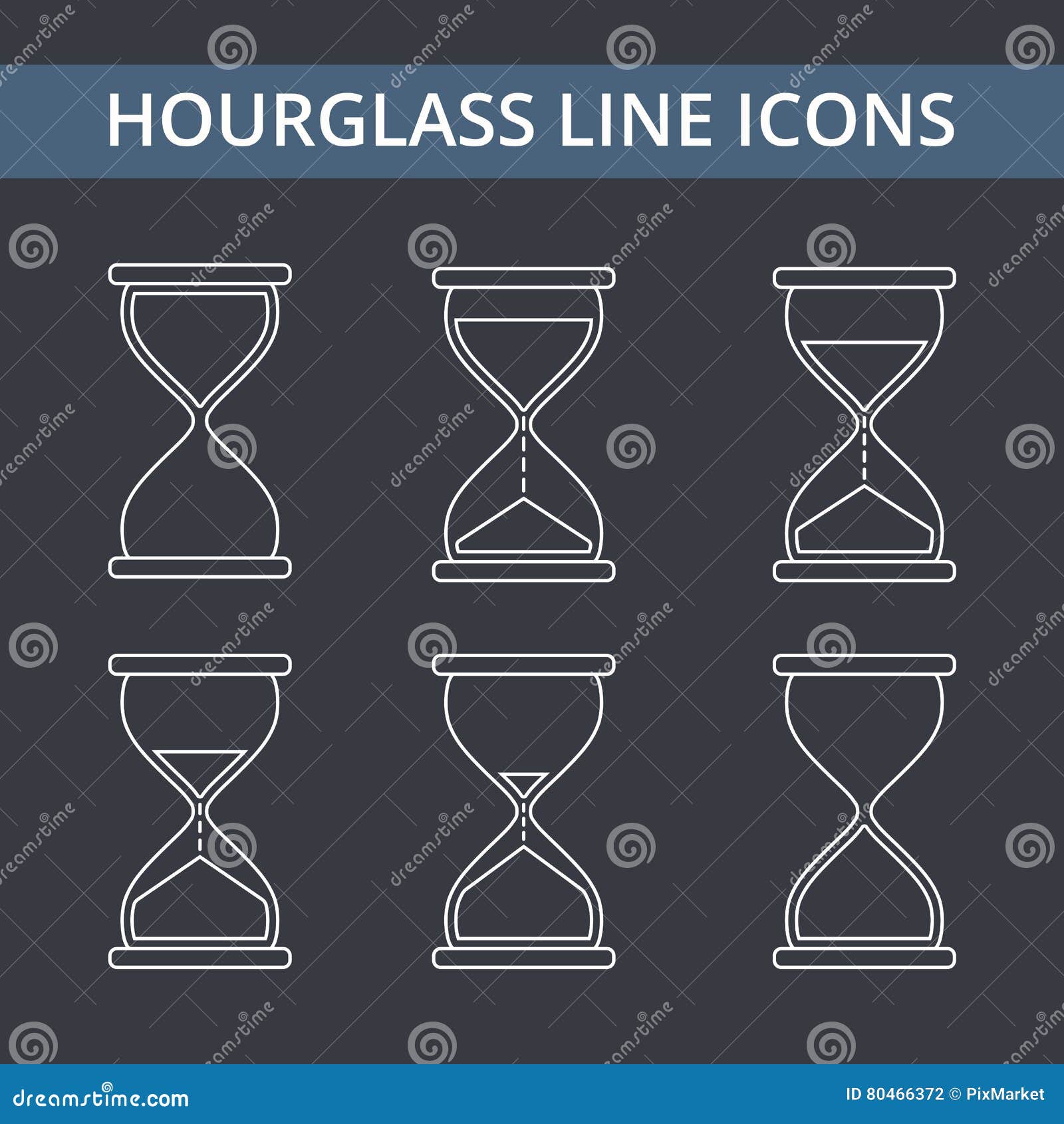 Hourglass Line Symbol Vector Illustration | CartoonDealer.com #257713142