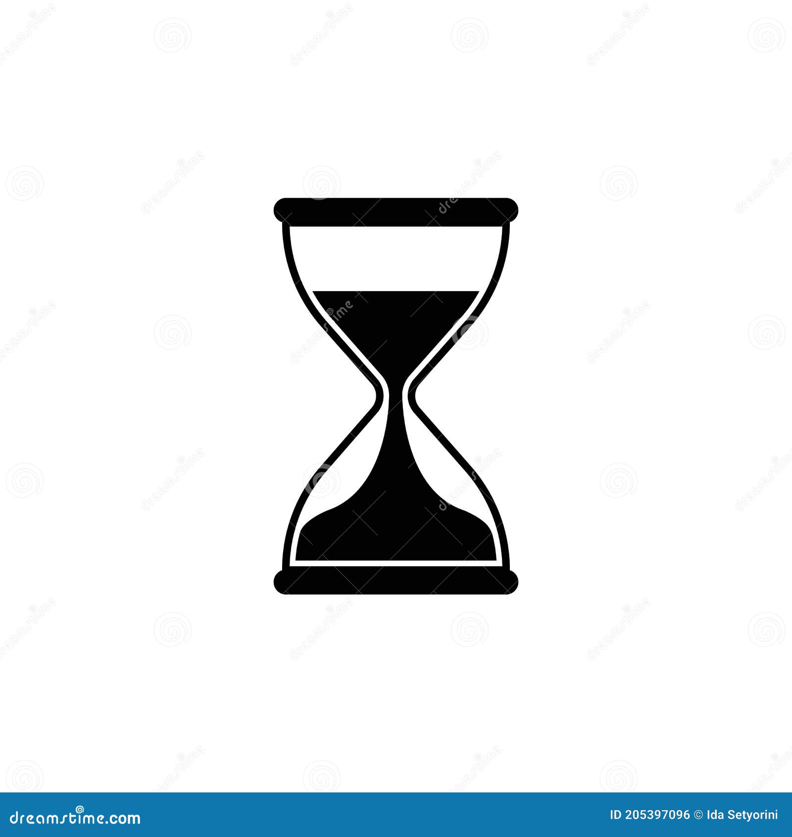 Hourglass logo stock vector. Illustration of glass, sandglass - 205397096