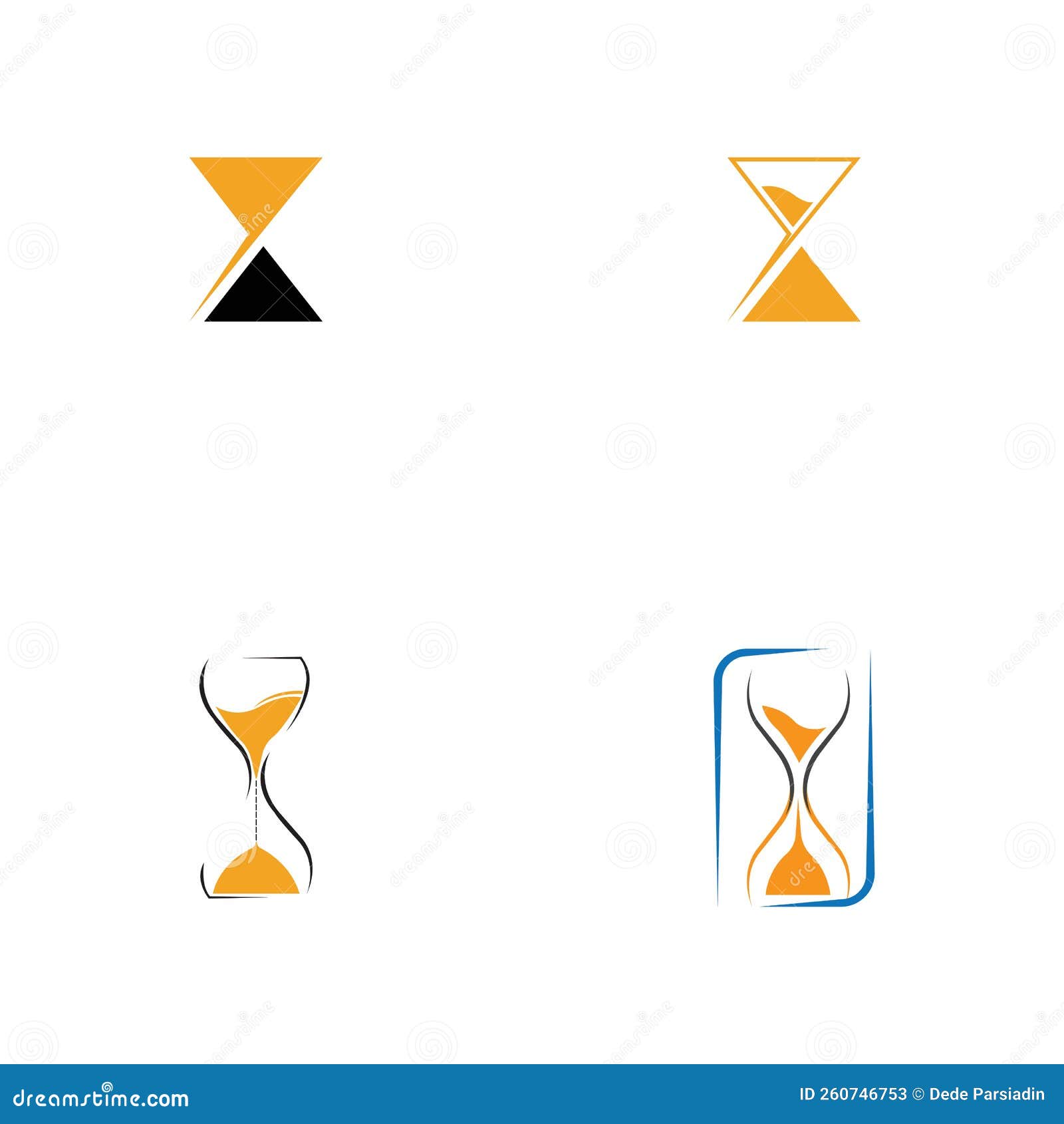 Hourglass Logo Icon Vector Illustration Design Template Stock Vector ...