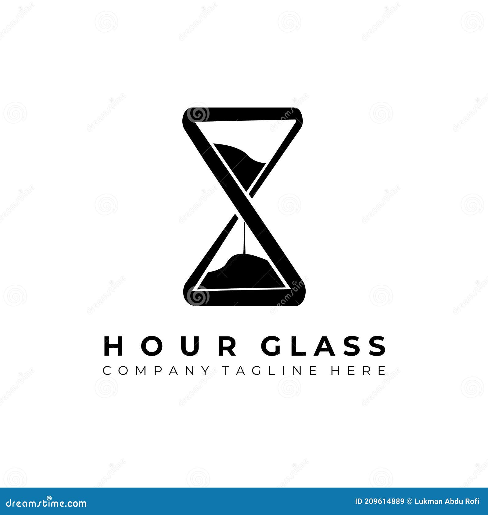Hourglass Logo Vector Illustration Design Simple Creative Hourglass Logo Symbol Icon Template
