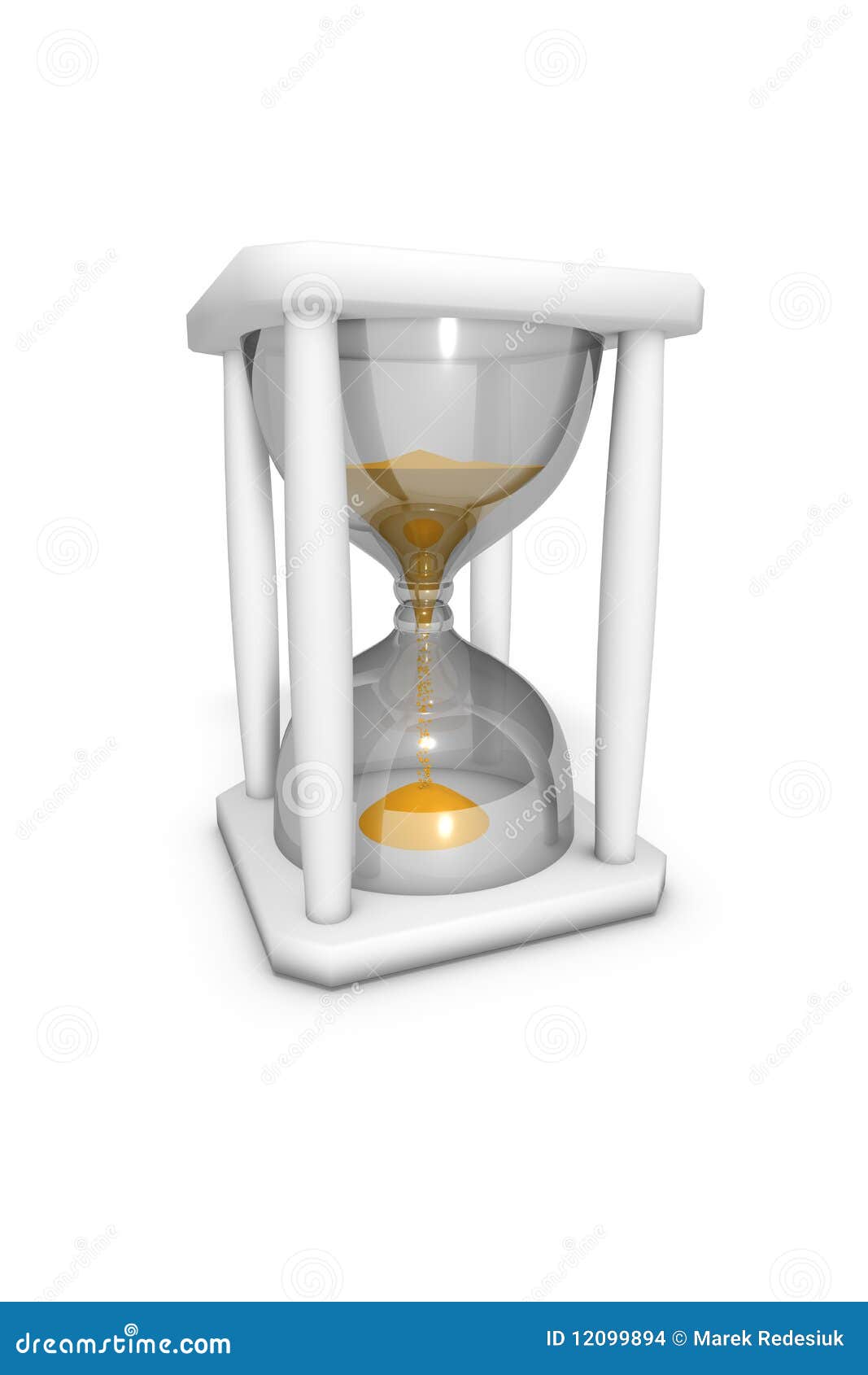 Hourglass Measuring the Time Out Stock Illustration - Illustration of ...