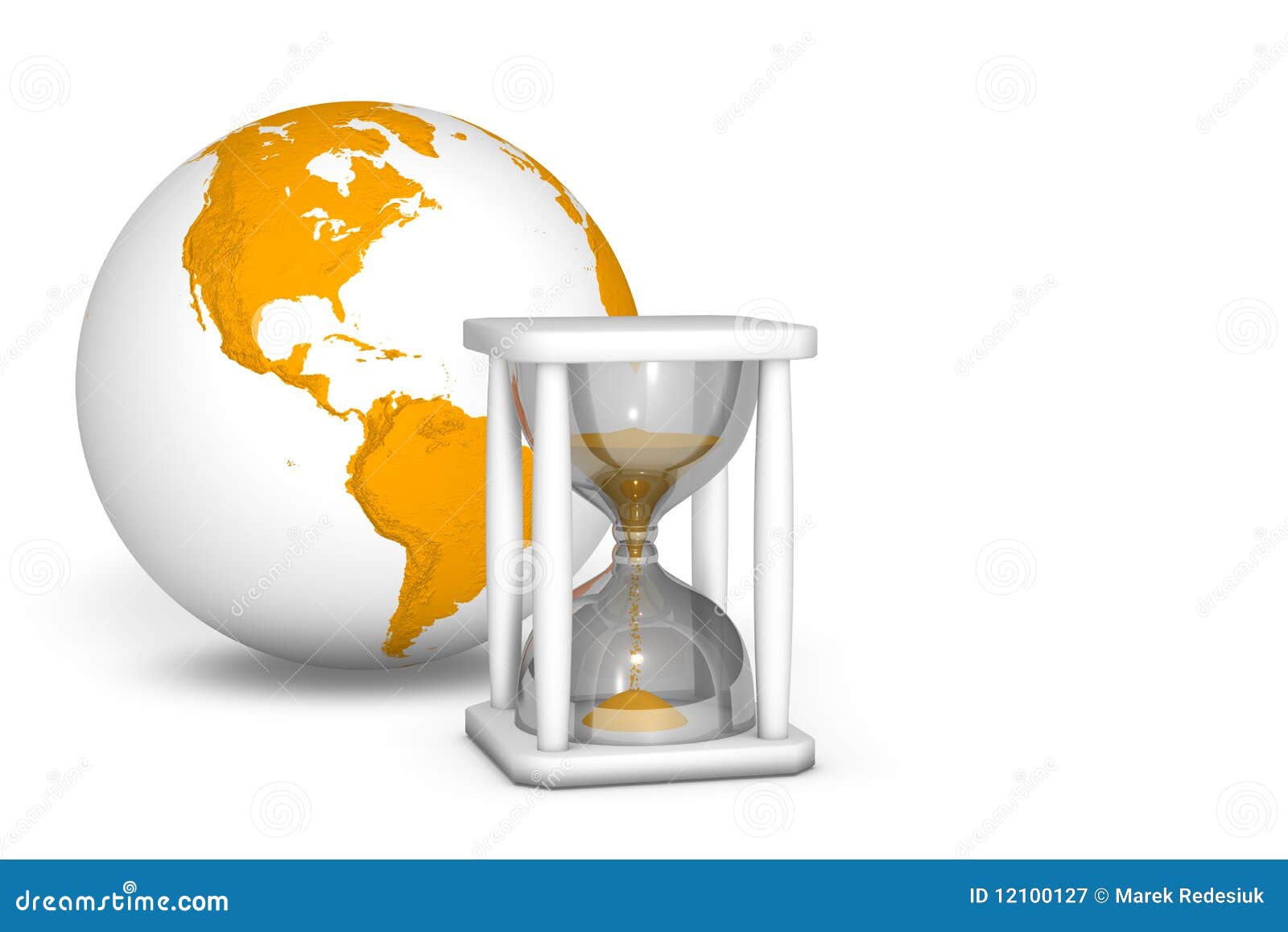 Hourglass Measuring the Time Out Stock Illustration - Illustration of ...