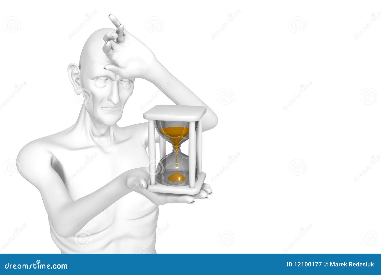 Hourglass Measuring the Time Out Stock Illustration - Illustration of ...