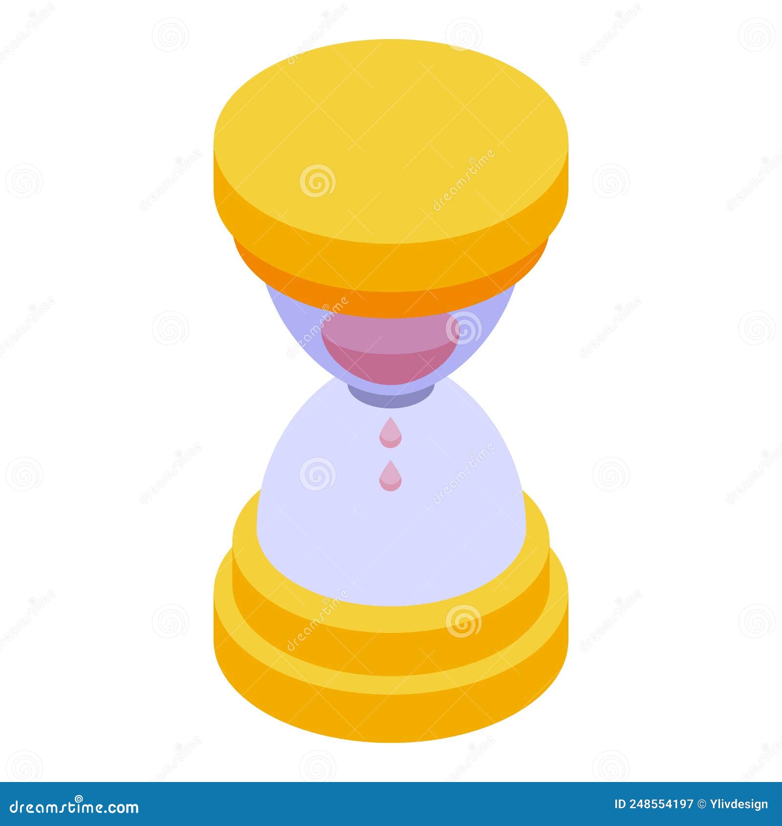 Hourglass Menopause Icon Isometric Vector Woman Hormone Stock