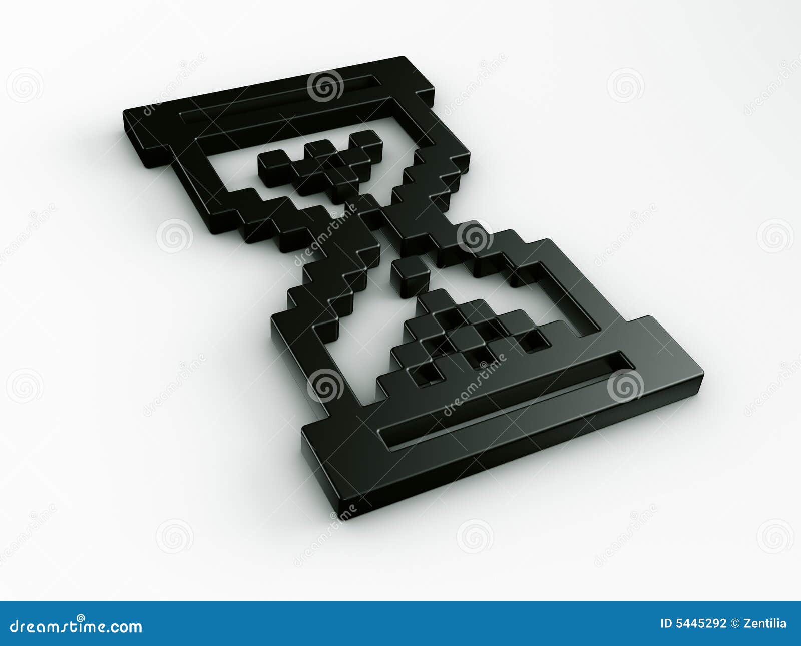 Hourglass Mouse Cursor in 3d Stock Illustration - Illustration of timer ...