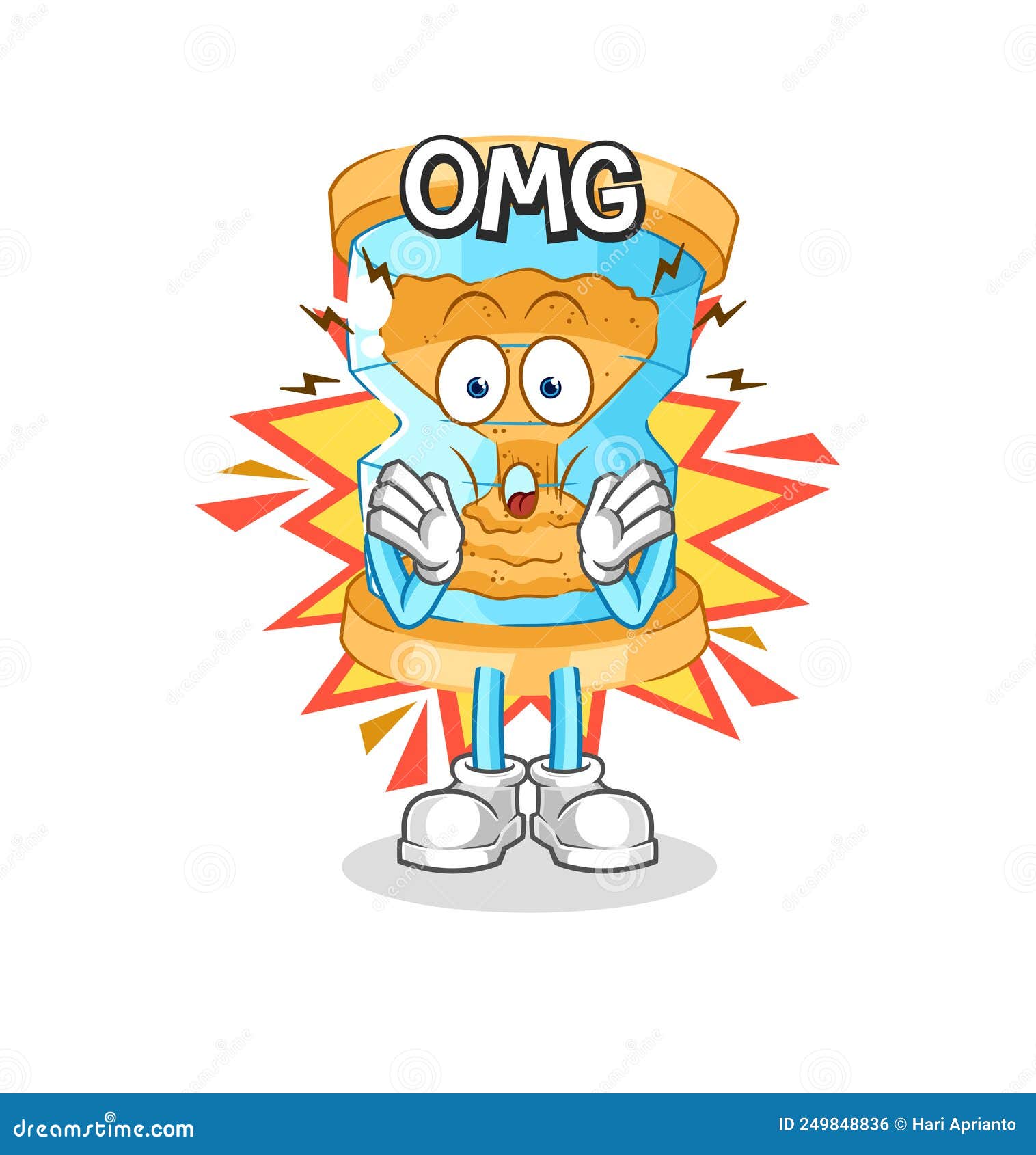 Hourglass Oh My God Vector. Cartoon Character Stock Vector ...