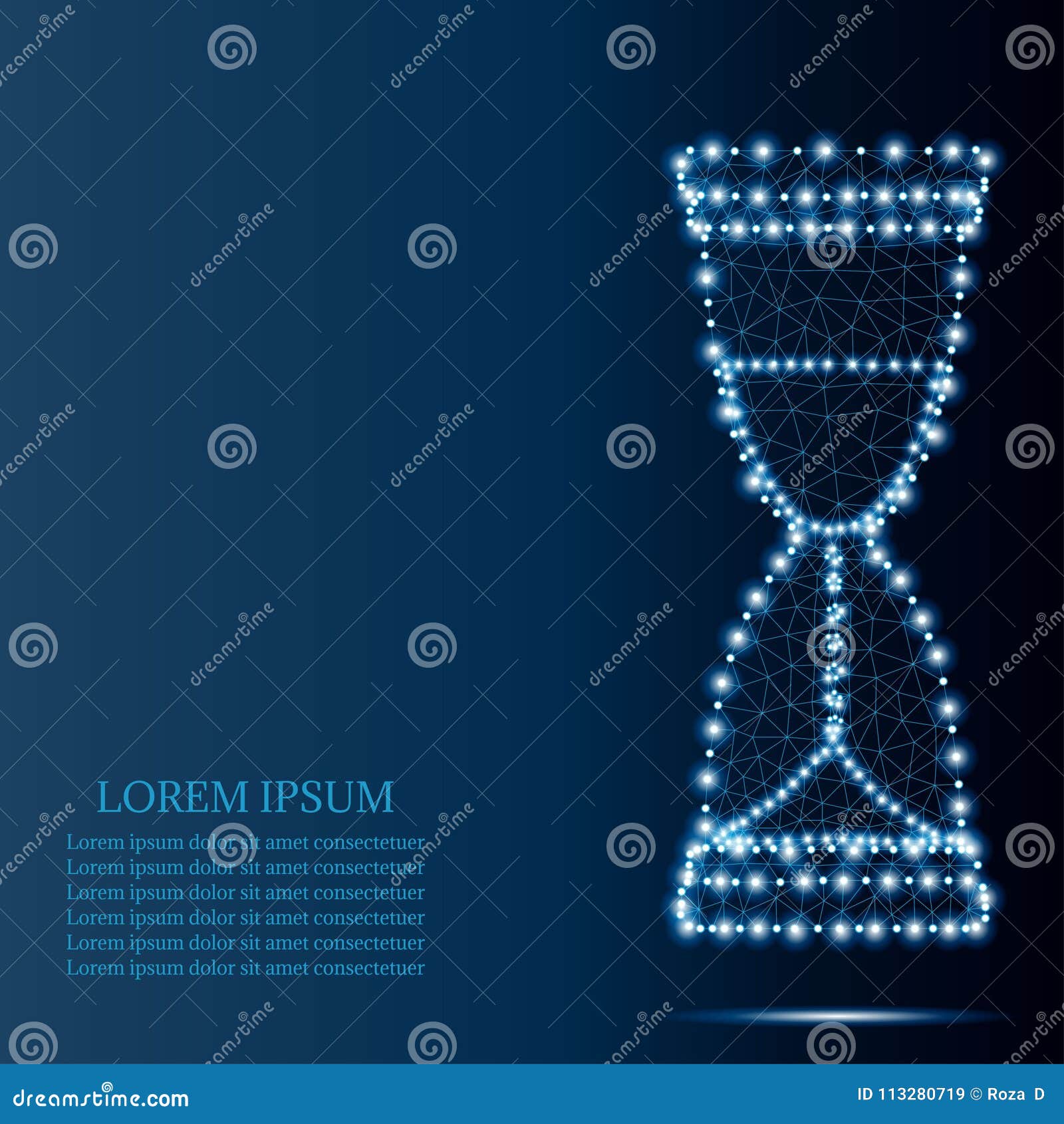 Hourglass Polygon Blue Stars 2 Stock Vector - Illustration of concept ...