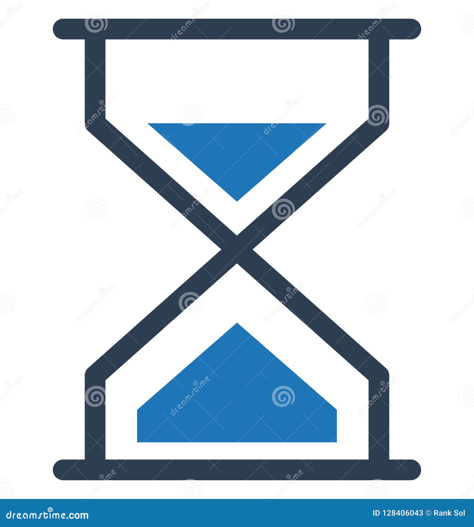 Hourglass, Process Isolated Vector Icon Can Be Easily Edit and Modify ...