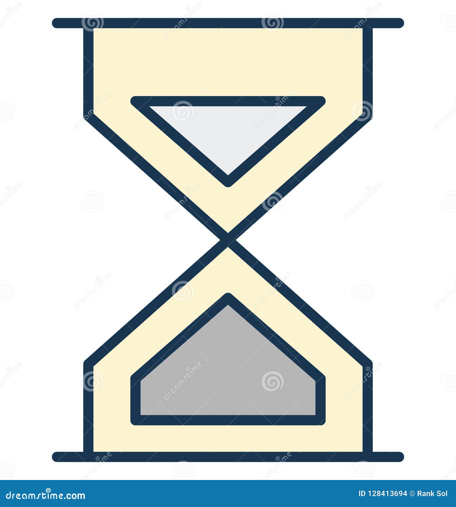 Hourglass, Process Isolated Vector Icon Can Be Easily Edit and Modify ...