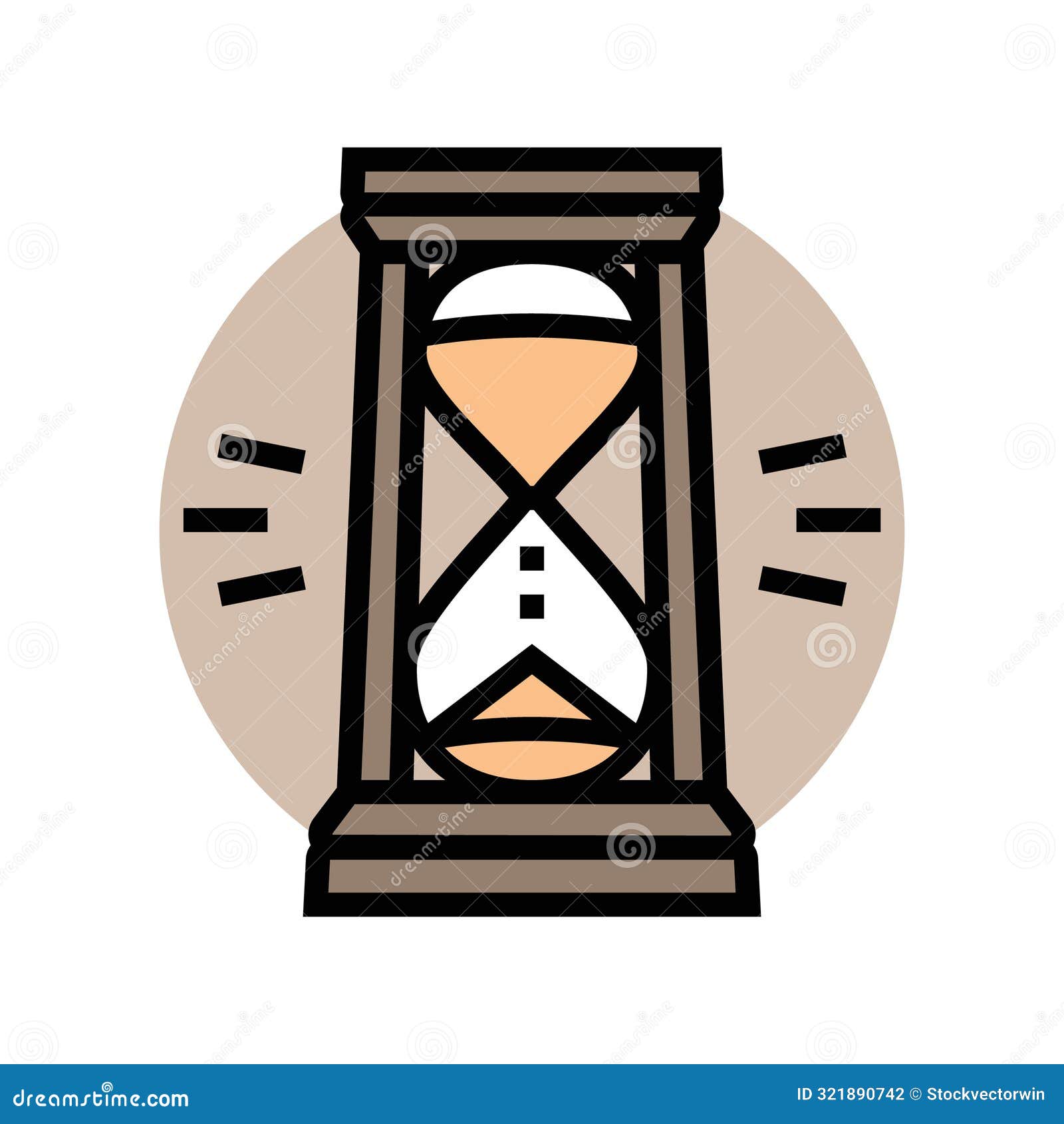 Hourglass Progress Color Icon Vector Illustration Stock Illustration ...