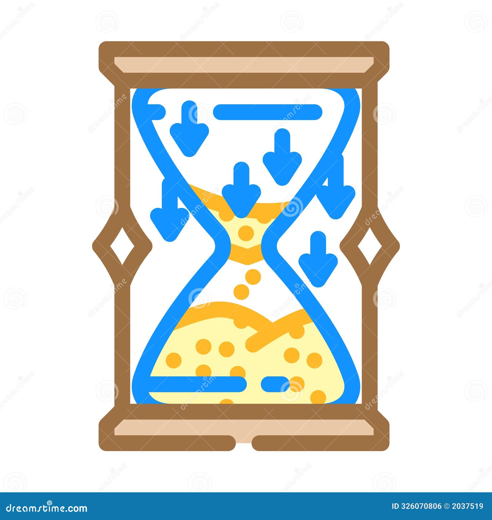 Hourglass Progress Color Icon Vector Illustration Stock Illustration ...