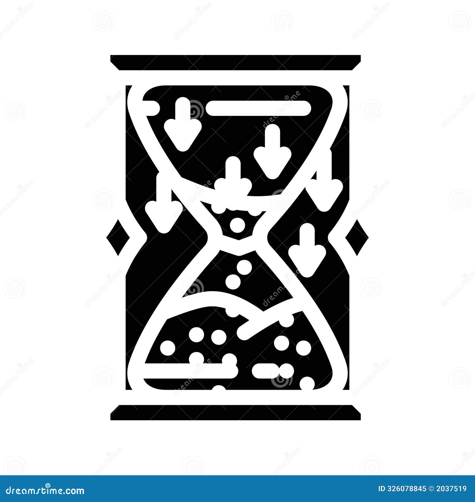 Hourglass Progress Glyph Icon Vector Illustration Stock Illustration ...