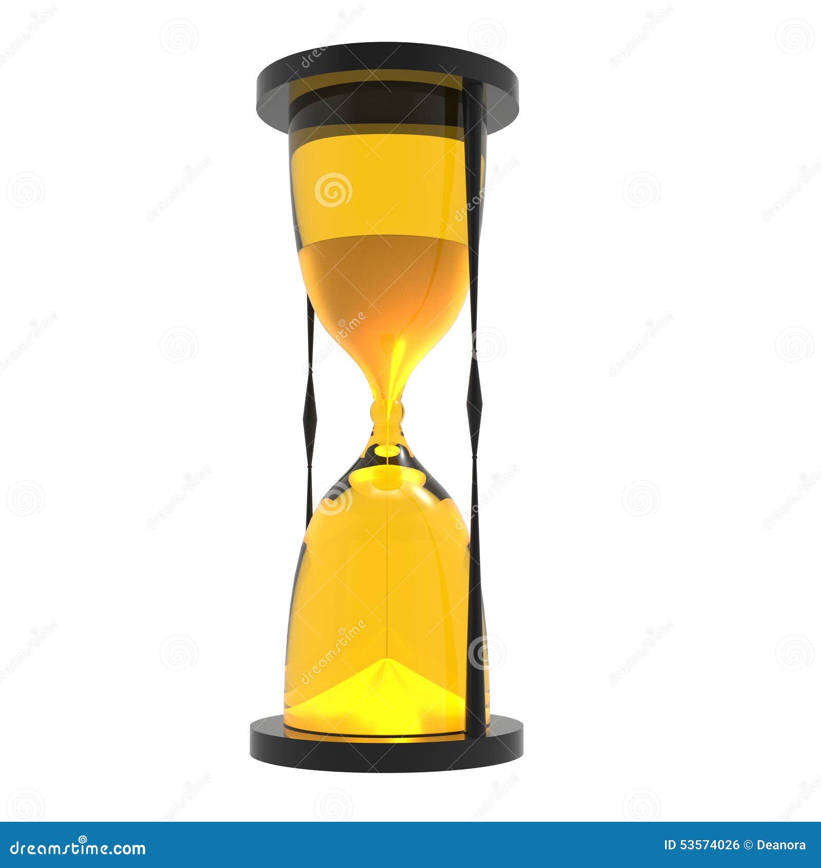 Hourglass Render In Yellow Tones Stock Photography | CartoonDealer.com ...