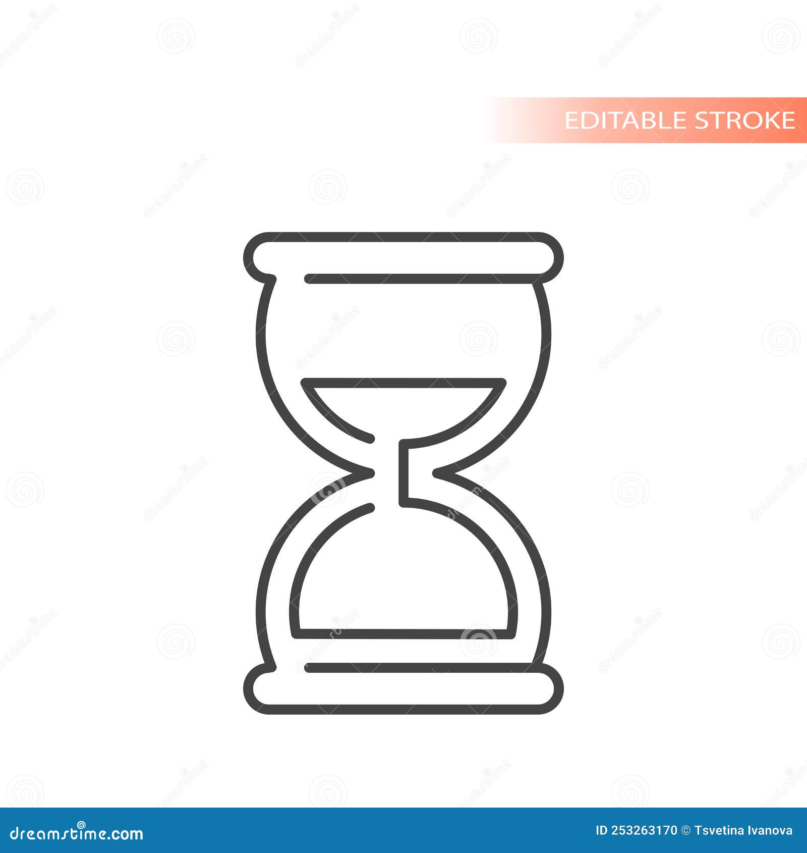 Hourglass Sand Glass Isolated Icon. Sand Glass Timers Isolated On White ...