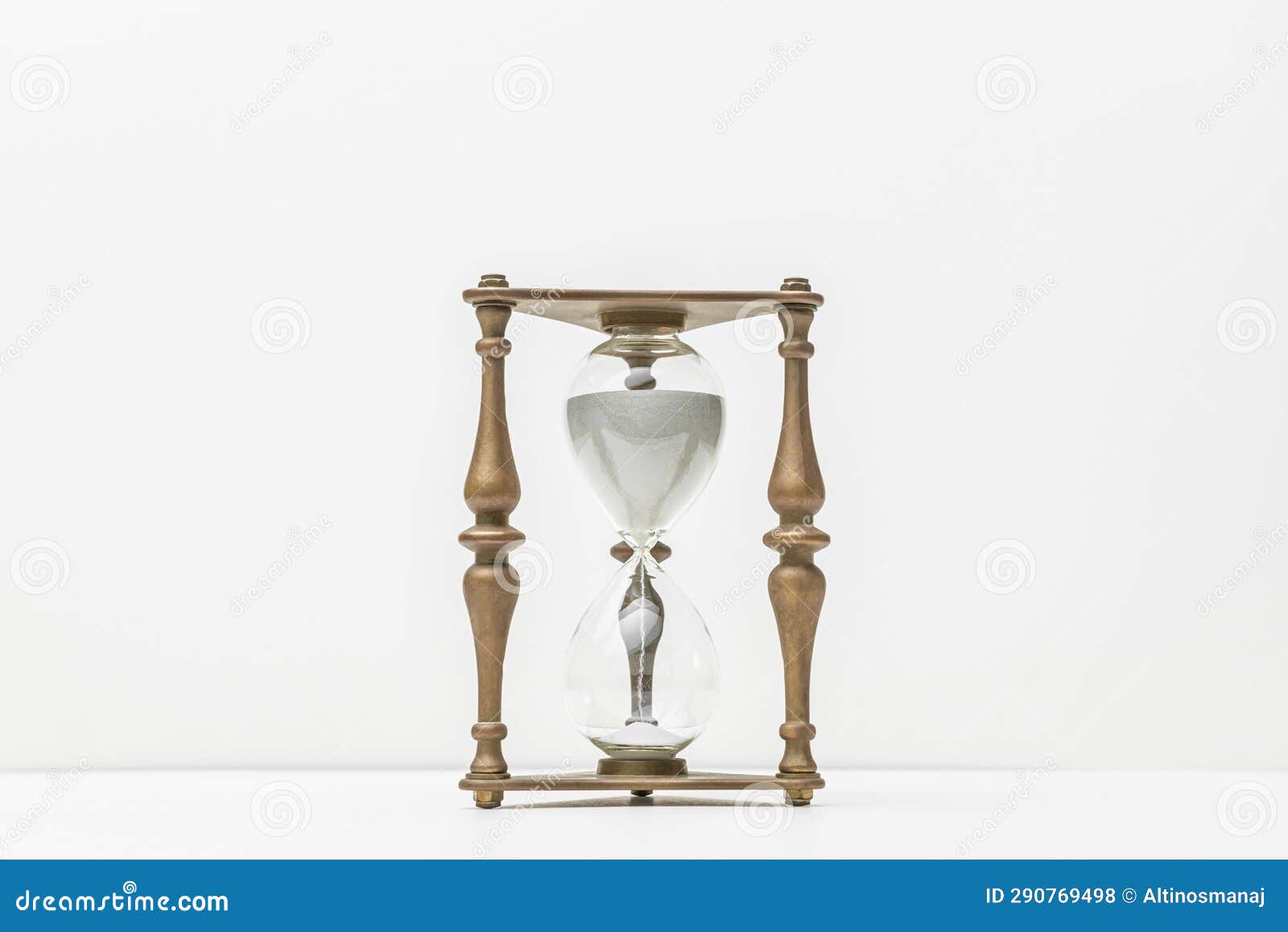 Hourglass Sand Glass Timer Time Clock Device Historical Old White Stock ...