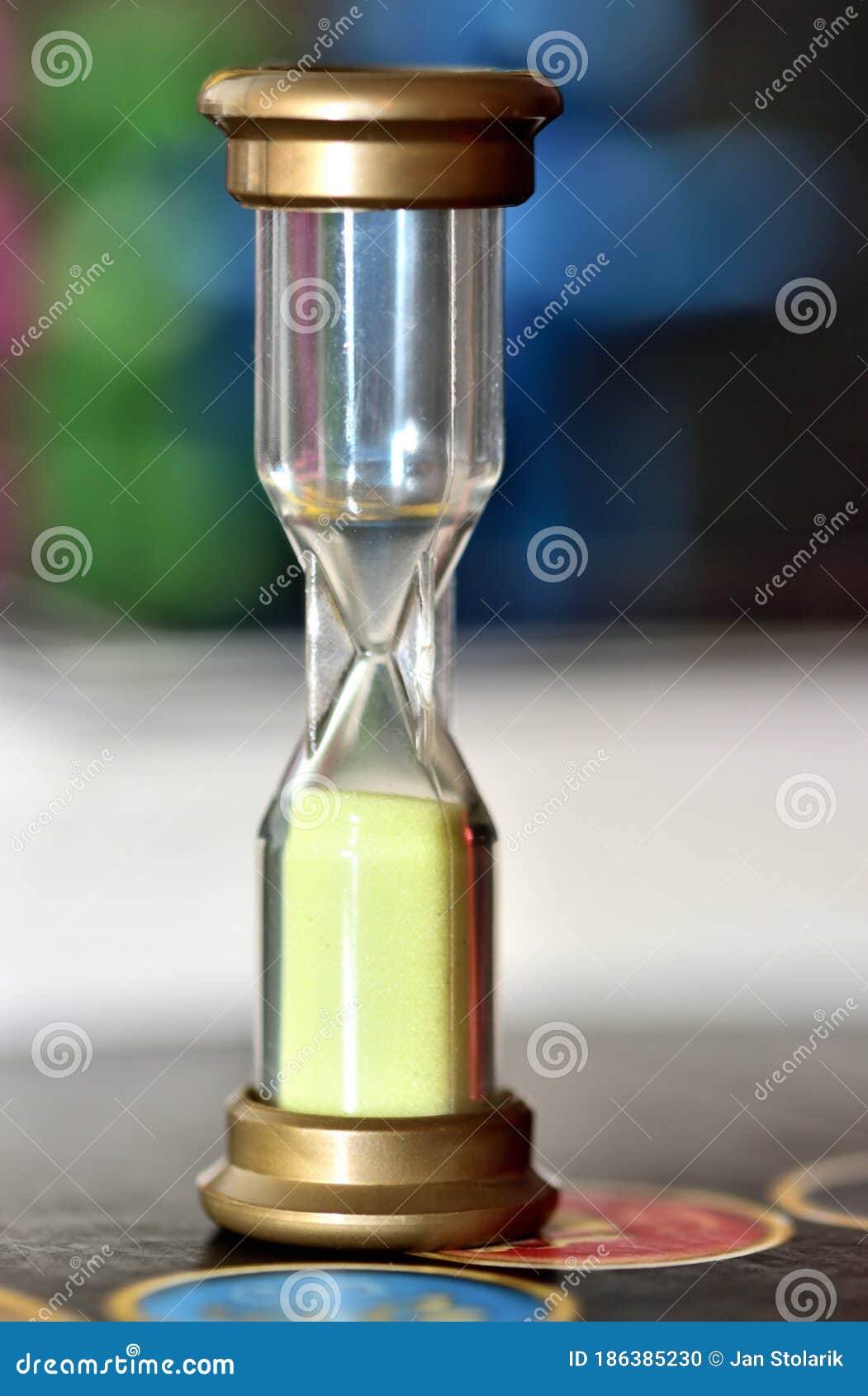 Hourglass with Sand on the Playing Field for Board Games. Stock Photo ...