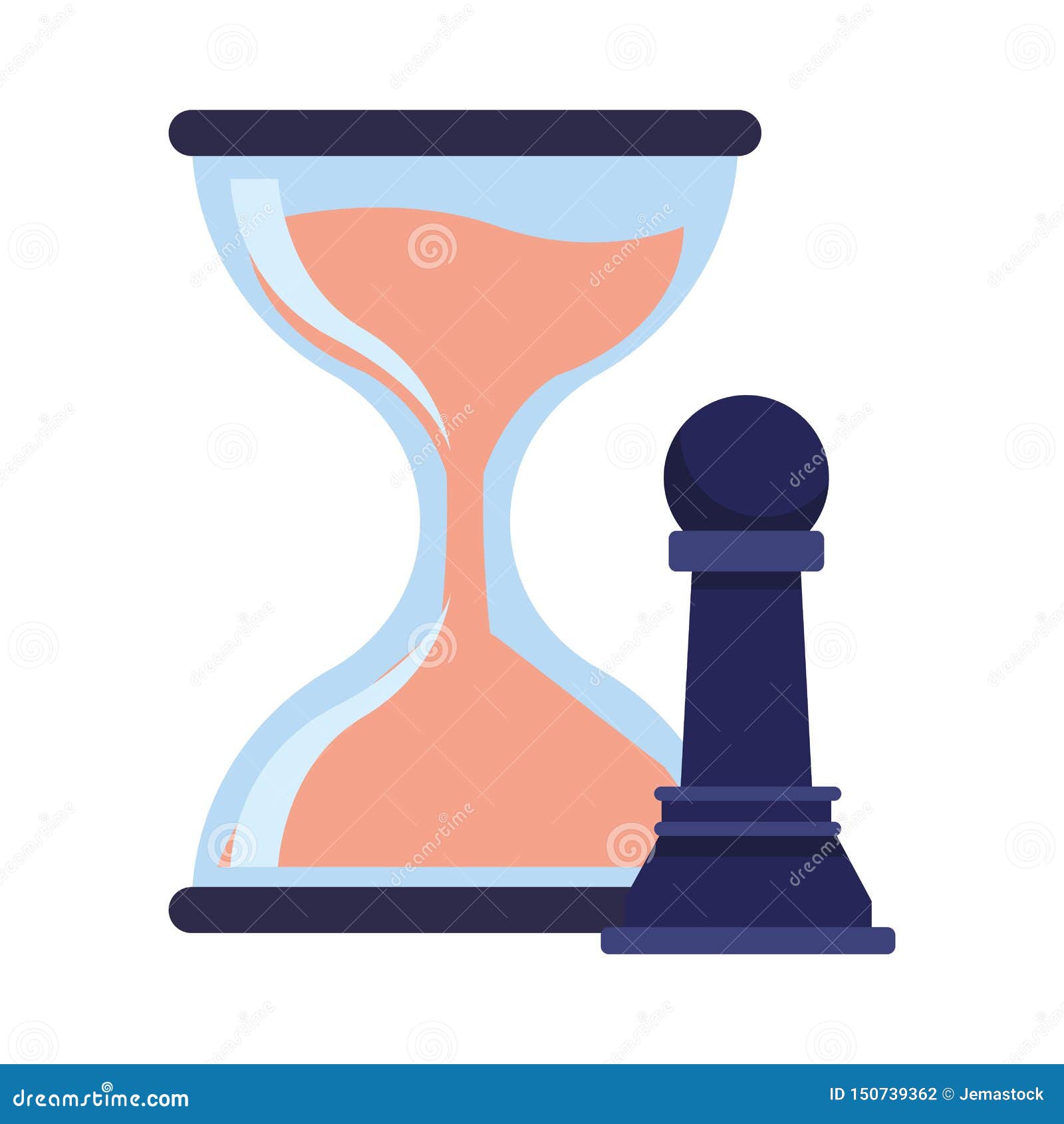 Hourglass Sand Timer Icon Cartoon Stock Vector - Illustration of sand ...