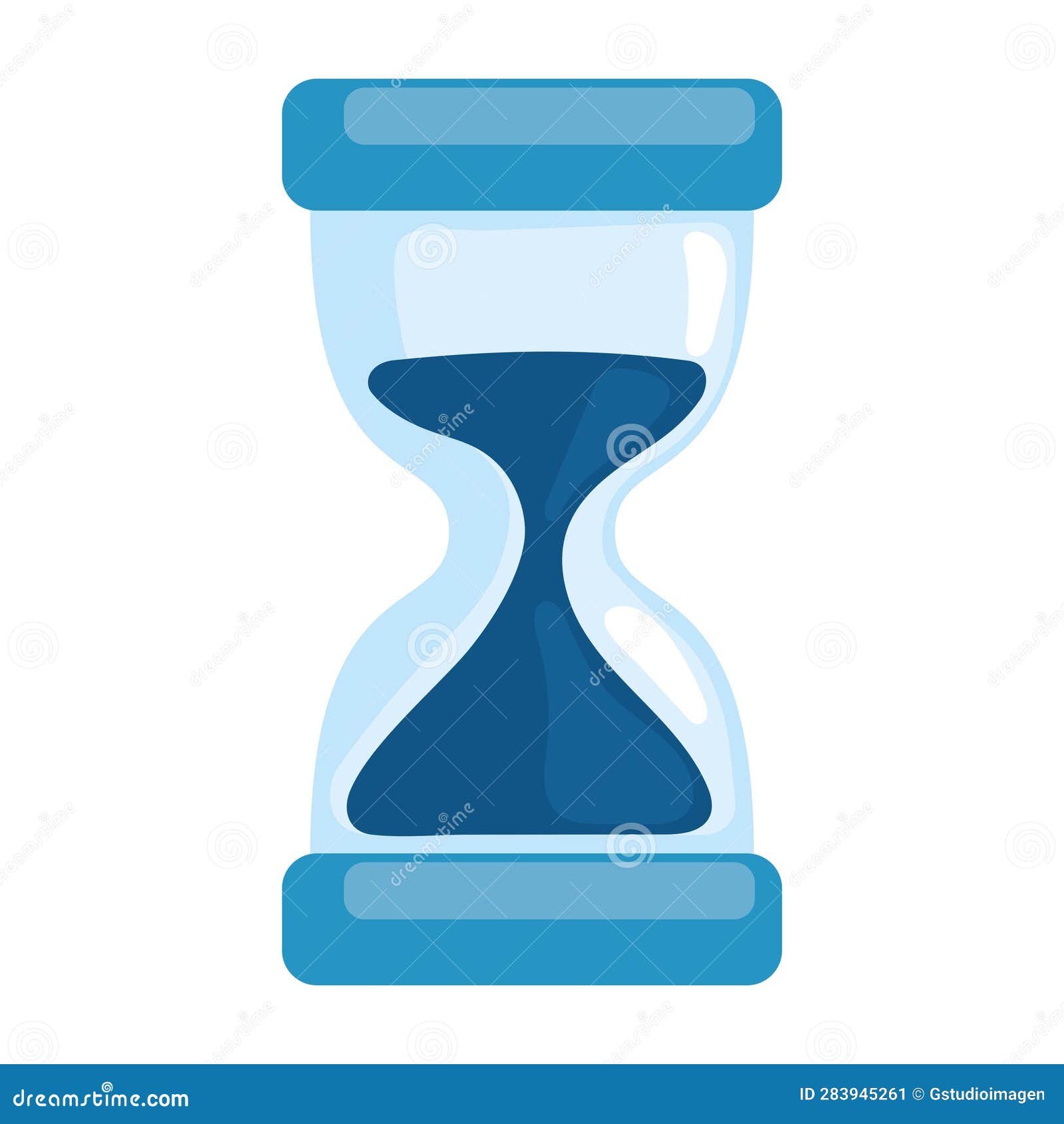 Hourglass sand timer stock vector. Illustration of process - 283945261