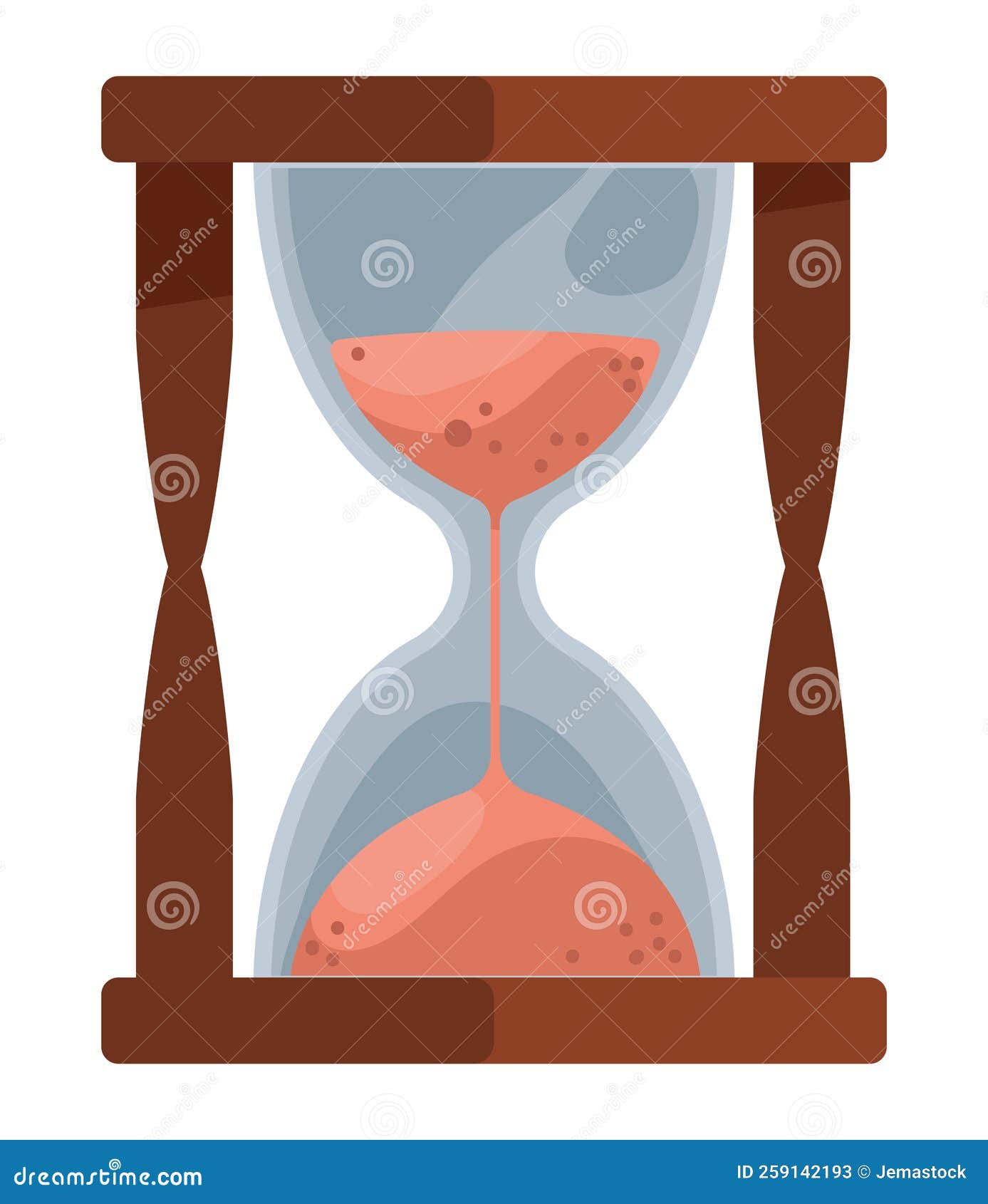 Hourglass sand timer stock vector. Illustration of glass - 259142193