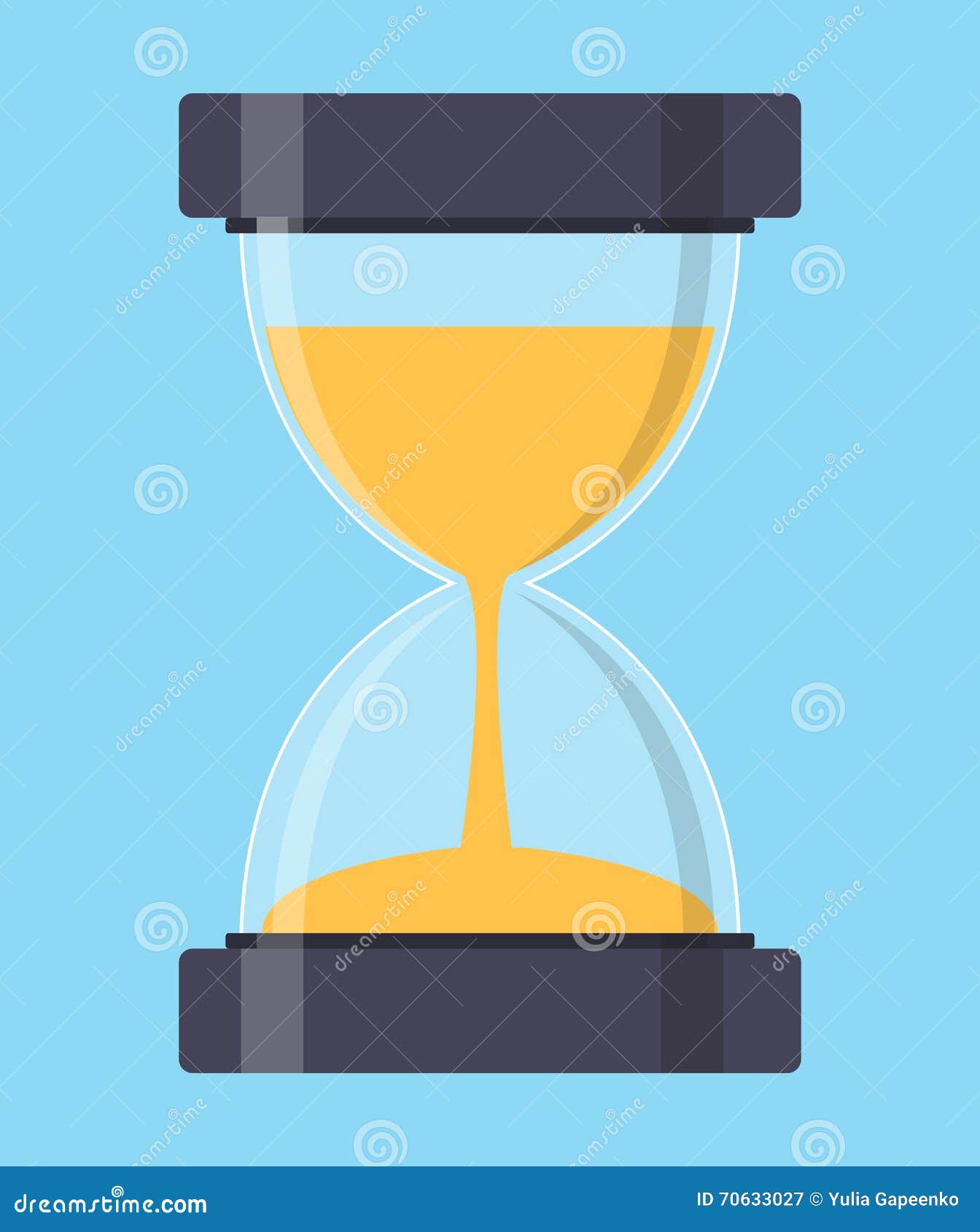 Hourglass, Sandglass Icon in Flat Style. Vector Illustration Stock ...