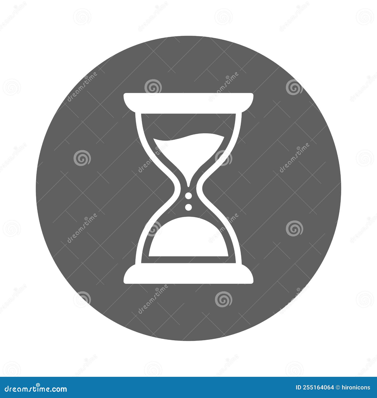 Hourglass, Sandglass Icon. Gray Vector Graphics Stock Illustration ...
