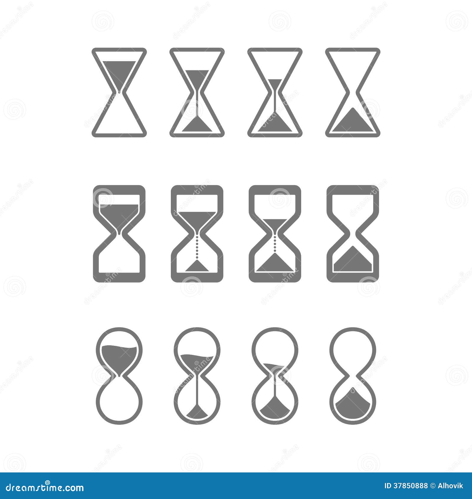 Hourglass, sandglass icons stock vector. Illustration of idea - 37850888