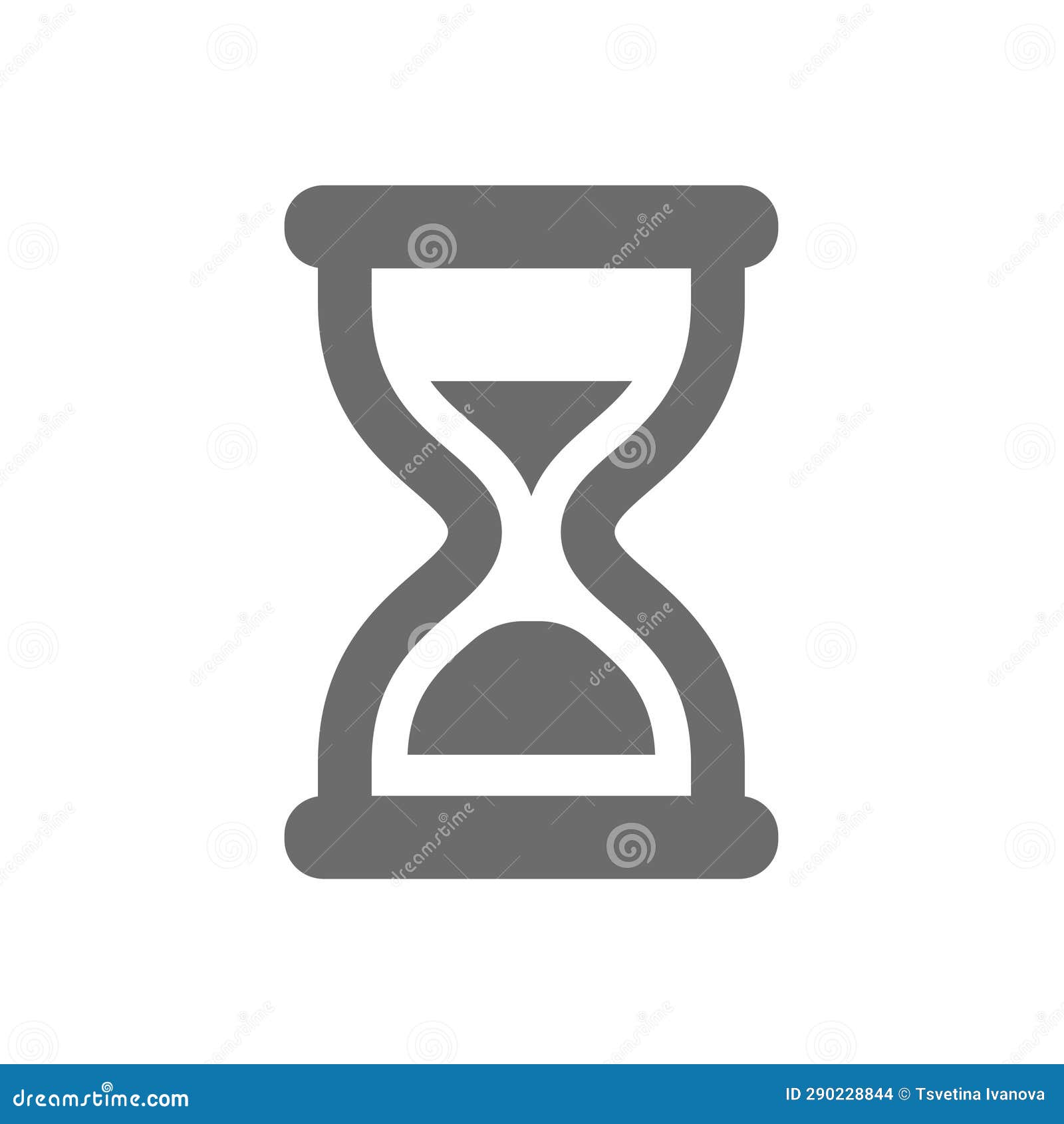 Hourglass or Sandglass Vector Icon Stock Illustration - Illustration of ...