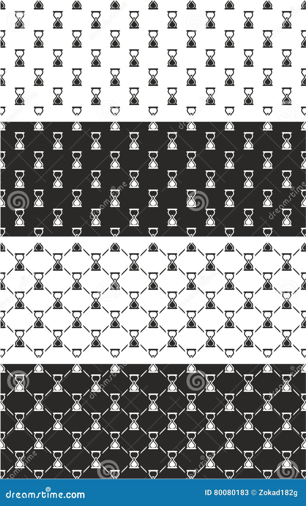 Hourglass Seamless Pattern Set Stock Vector - Illustration of billboard ...