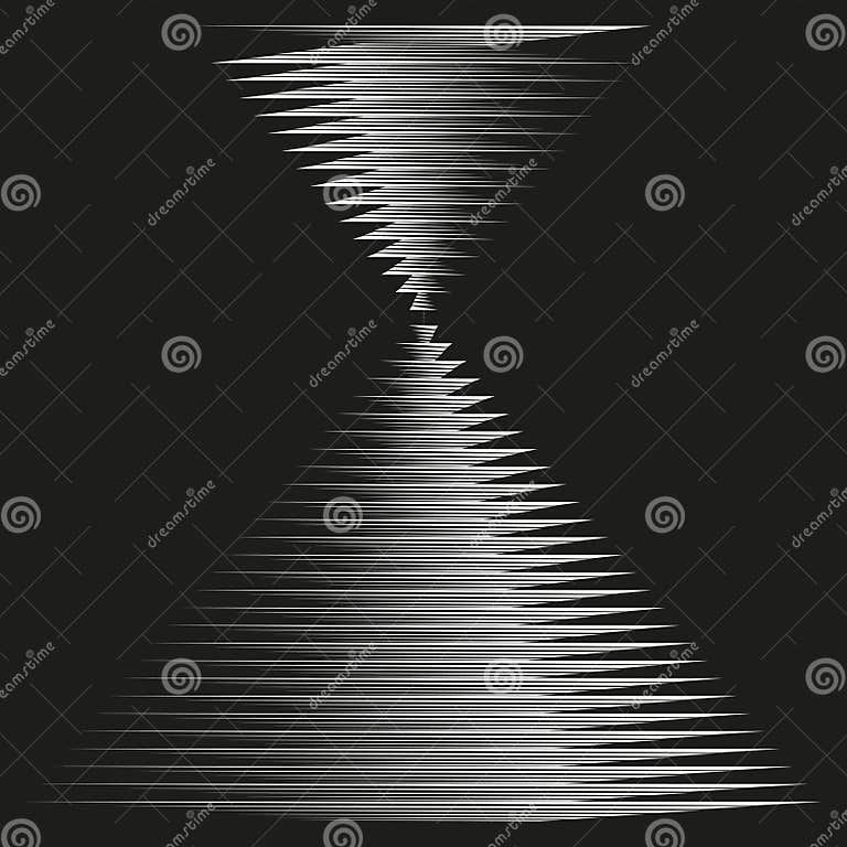 Hourglass Shape Design. Abstract Vector Icon. Linear Time Symbol ...