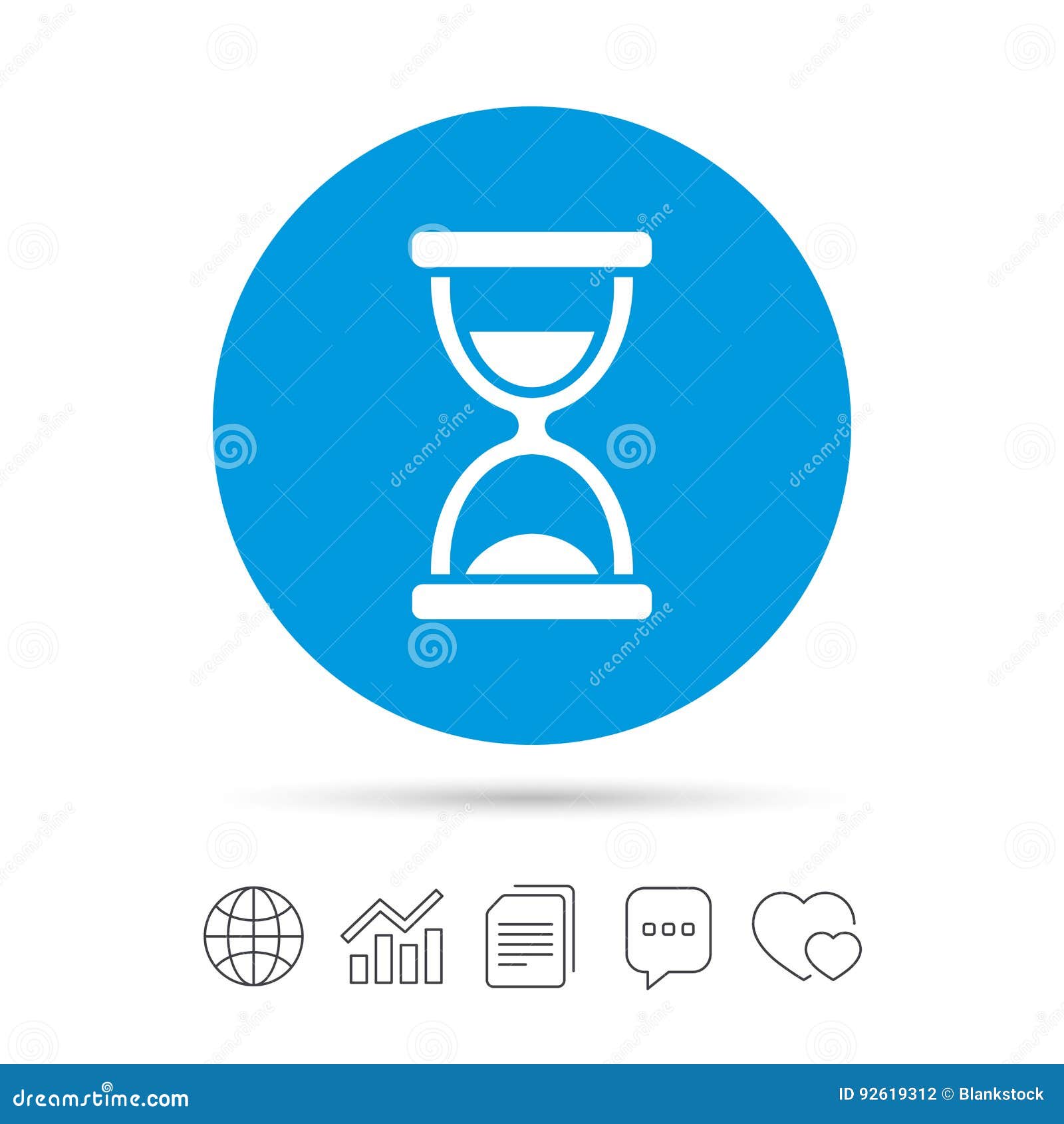 Hourglass Sign Icon. Sand Timer Symbol Stock Vector - Illustration of ...