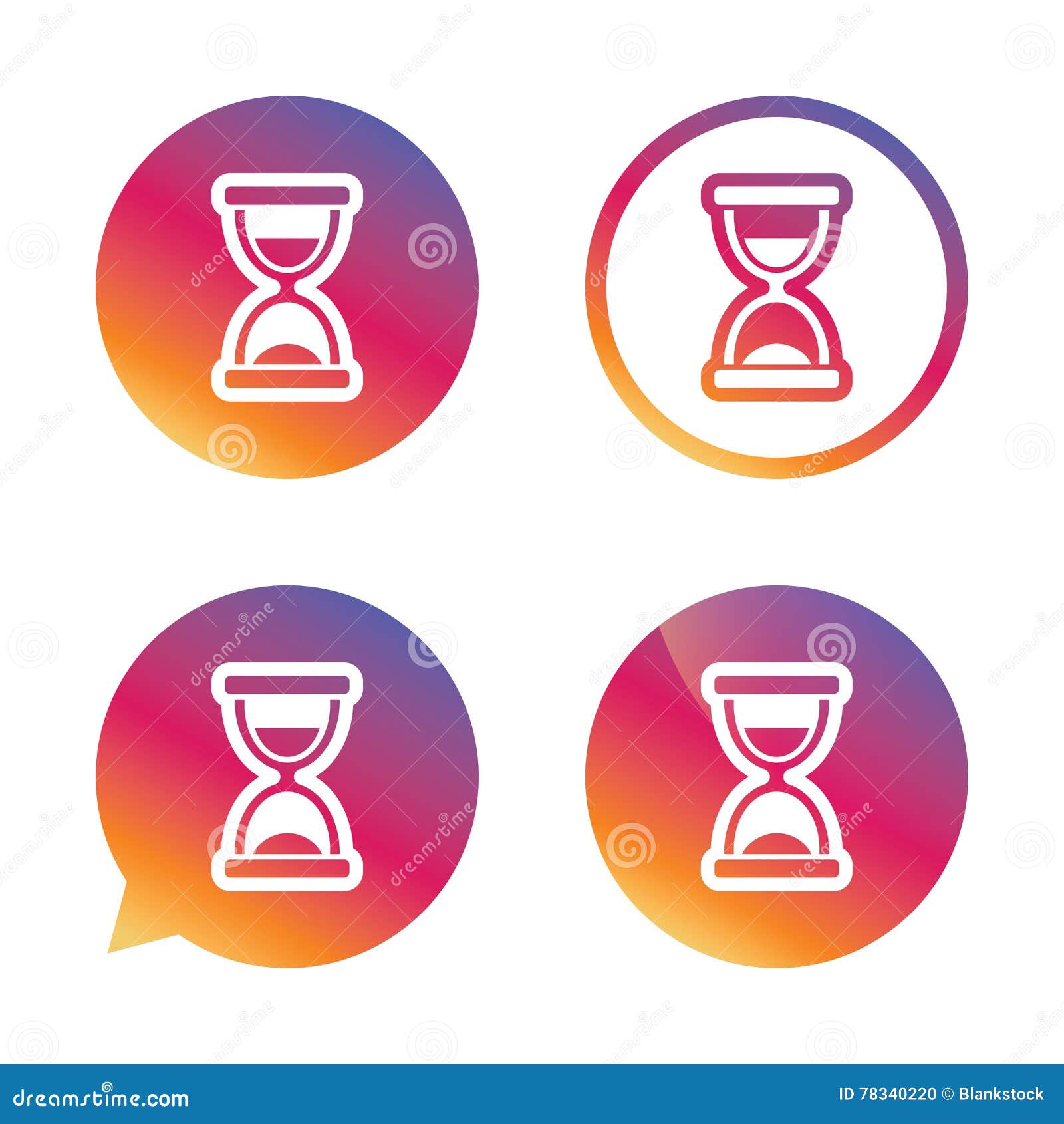 Hourglass Sign Icon. Sand Timer Symbol Stock Vector - Illustration of ...