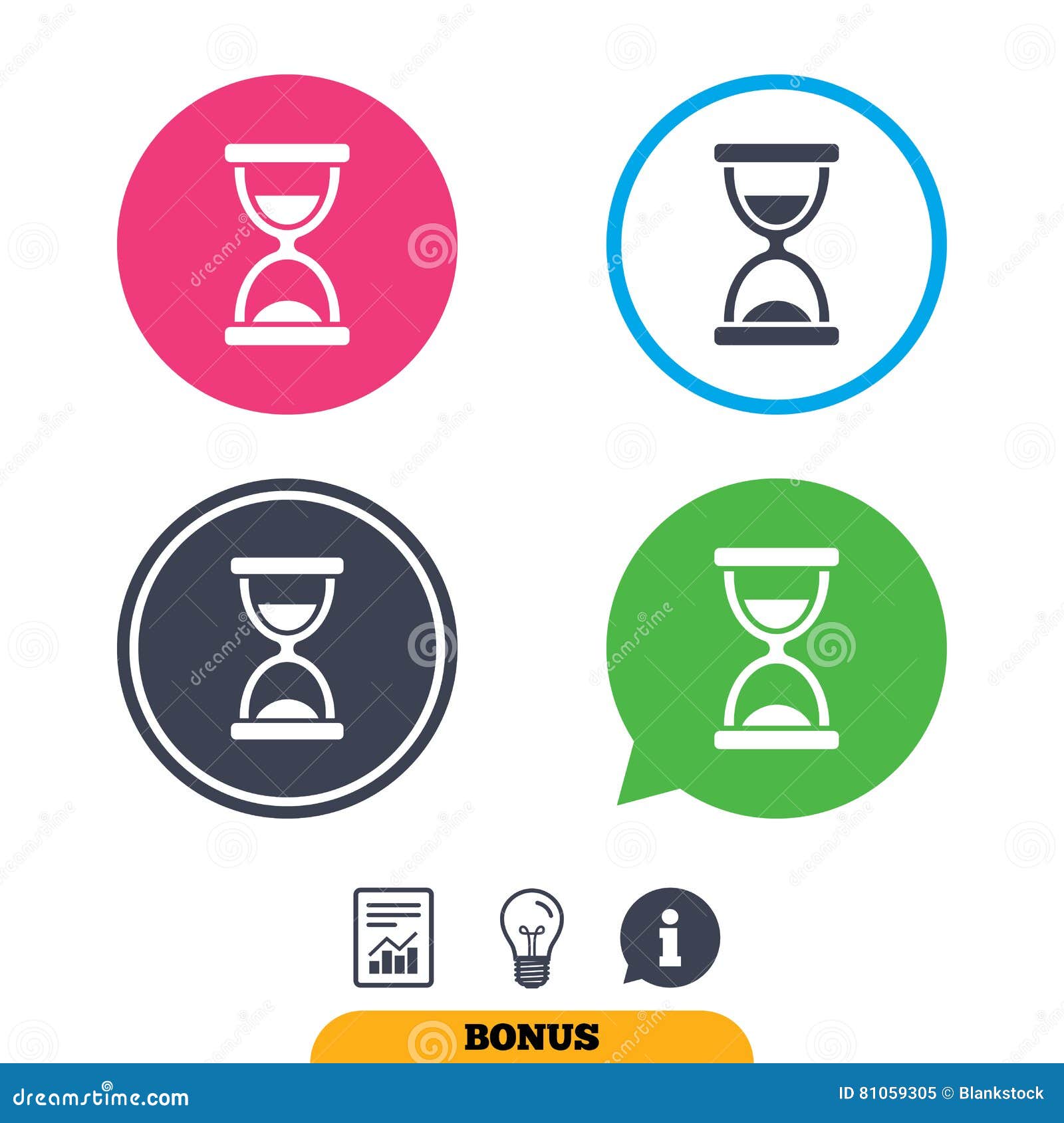 Hourglass Sign Icon. Sand Timer Symbol Stock Vector - Illustration of ...