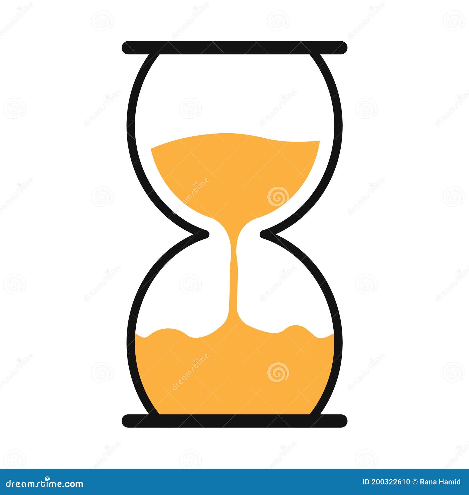 Sandclock And Clock Icons. Vector Time Symbol. | CartoonDealer.com ...