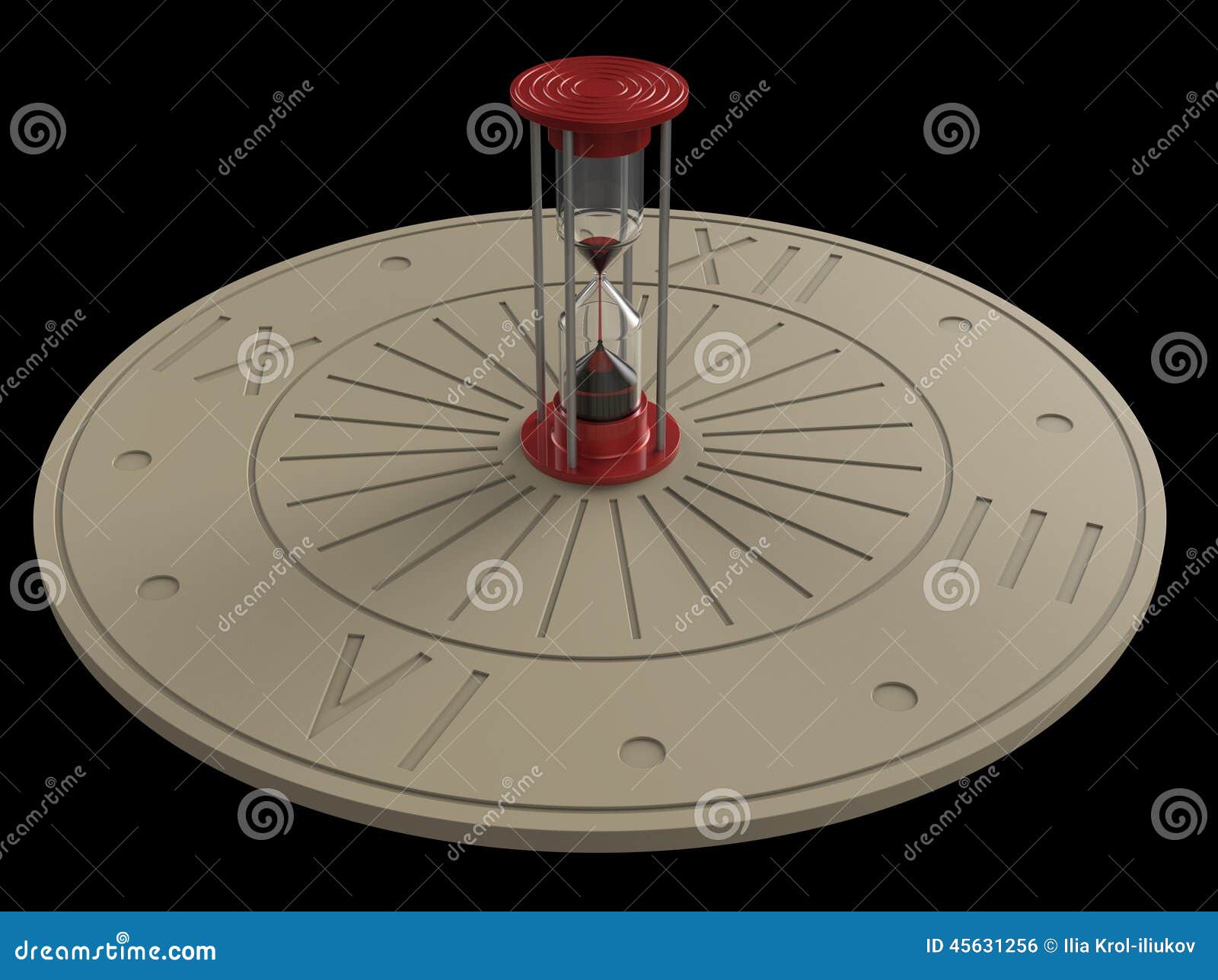 Sundial Isolated Silhouette Cartoon Vector | CartoonDealer.com #72901043