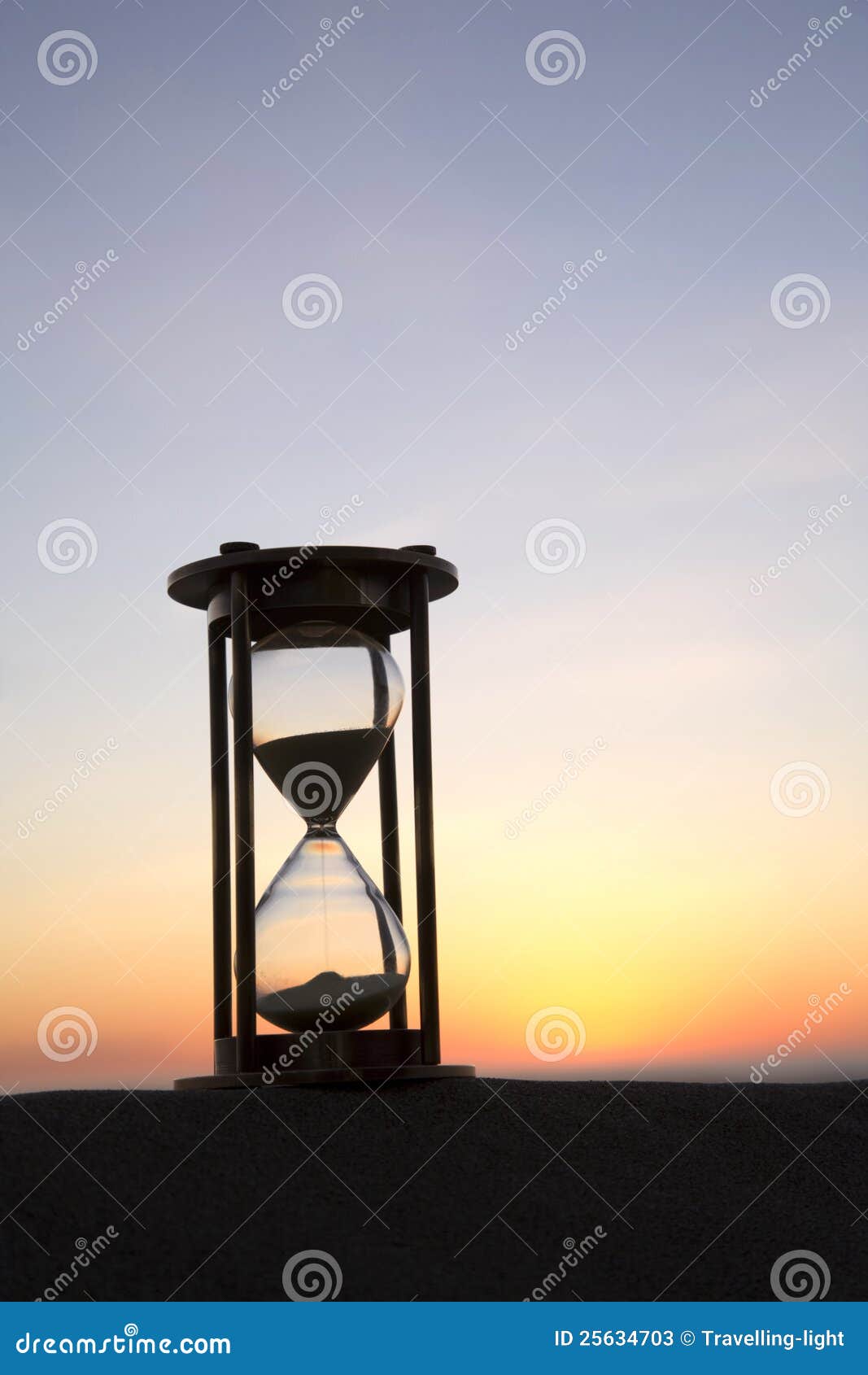 Hourglass at Sunset stock image. Image of timer, sunrise - 25634703