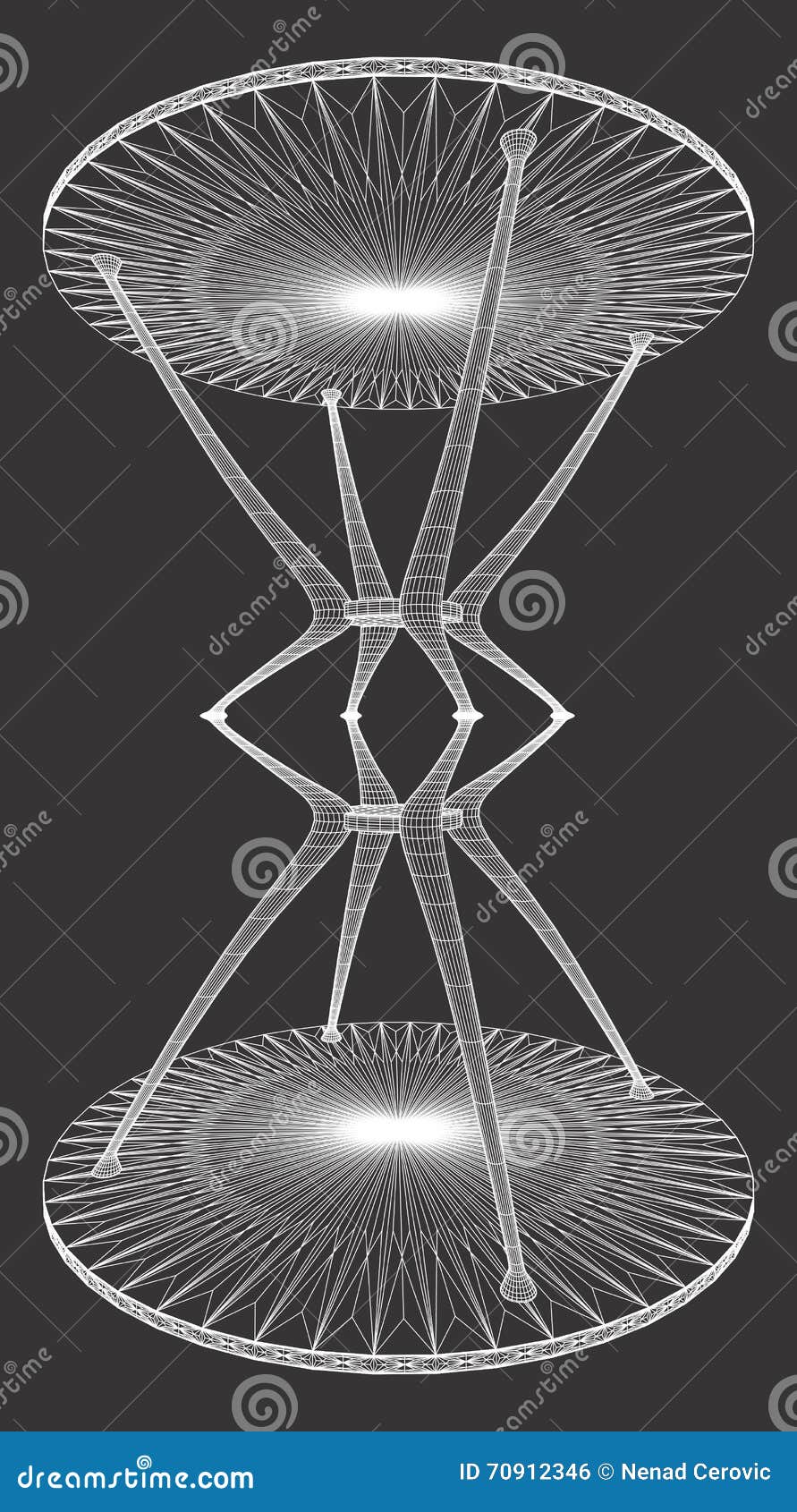Hourglass Table Structure Vector Stock Vector - Illustration of clock ...