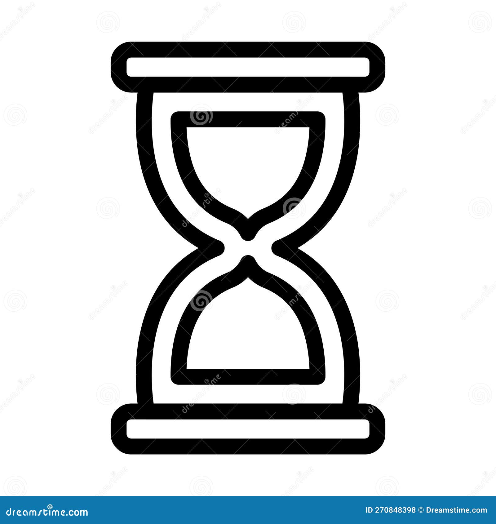 Hourglass Thick Line Icon stock illustration. Illustration of line ...