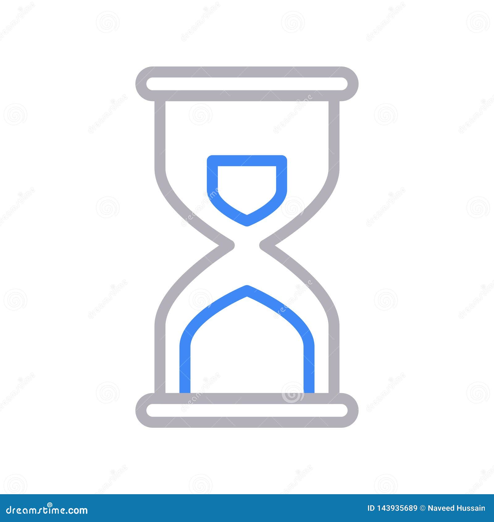 Hourglass Thin Color Lline Vector Icon Stock Illustration ...