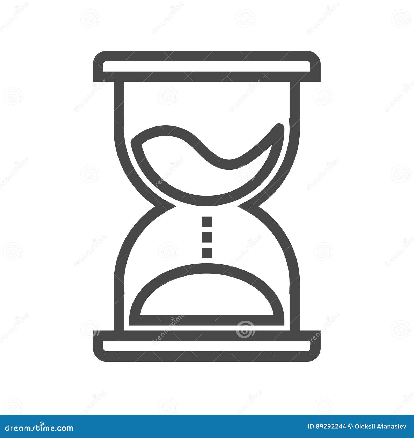 Hourglass Thin Line Vector Icon Stock Vector - Illustration of ...